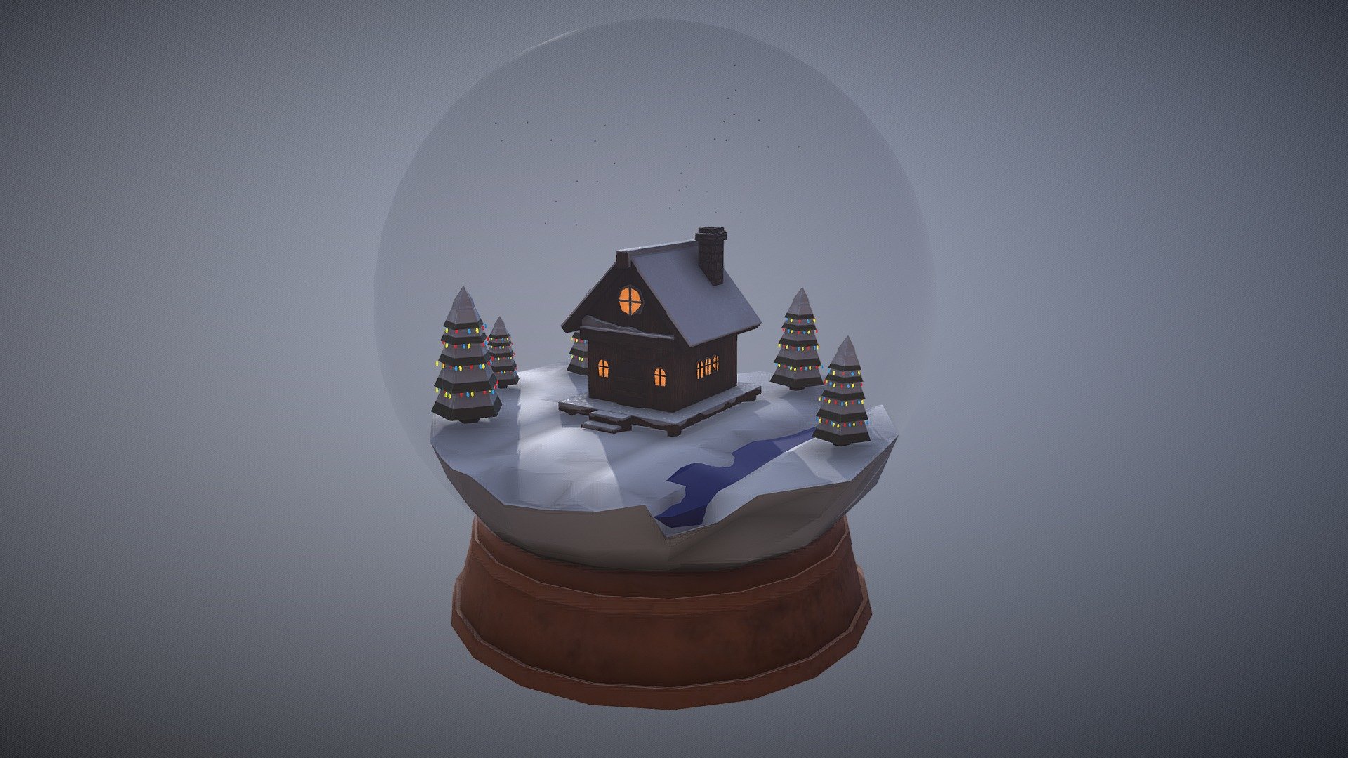 Christmas Snow Globe - 3D model by Tillys3Ddesigns [a77610c] - Sketchfab