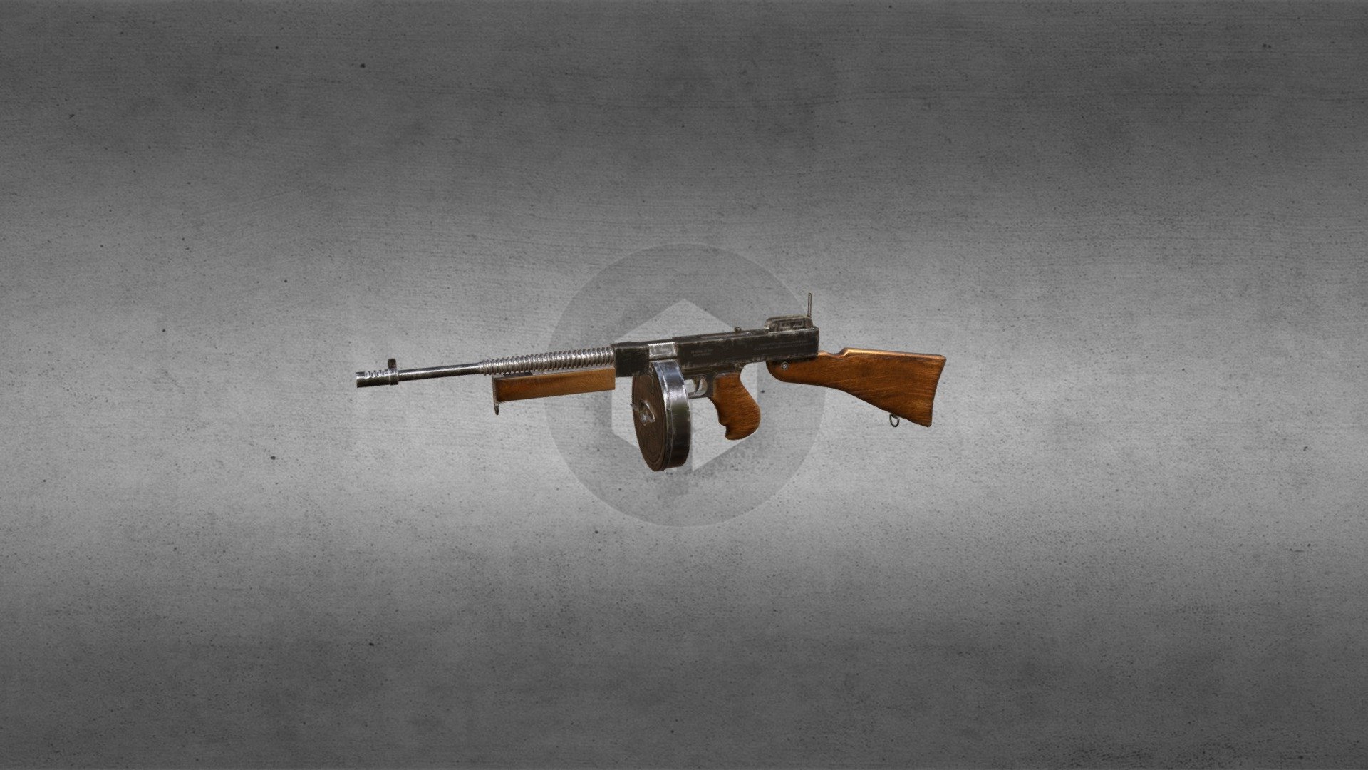 Submachine gun Thompson - 3D model by Nikolai (@mikolf) [a778c34 ...
