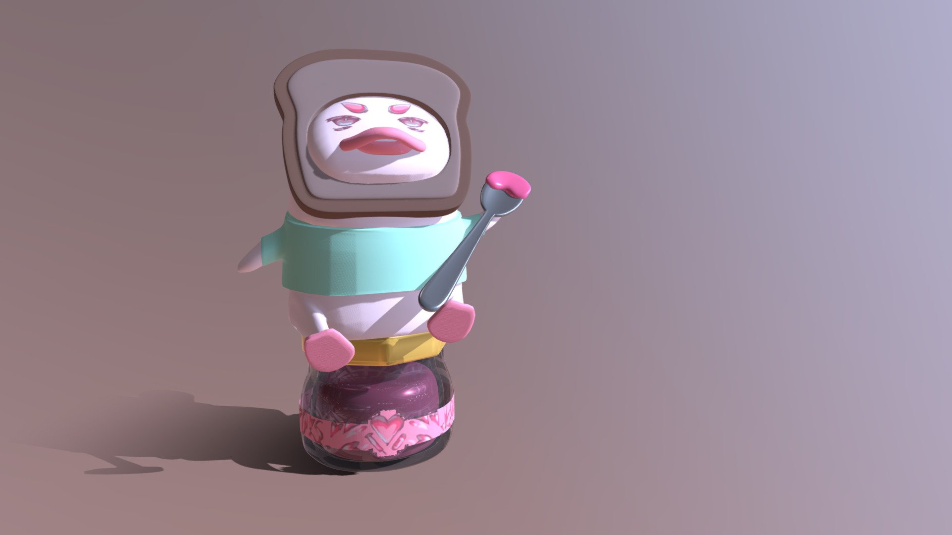 Toast Ducko - 3D model by Felix Kiss (@felixkiss) [a77a575] - Sketchfab