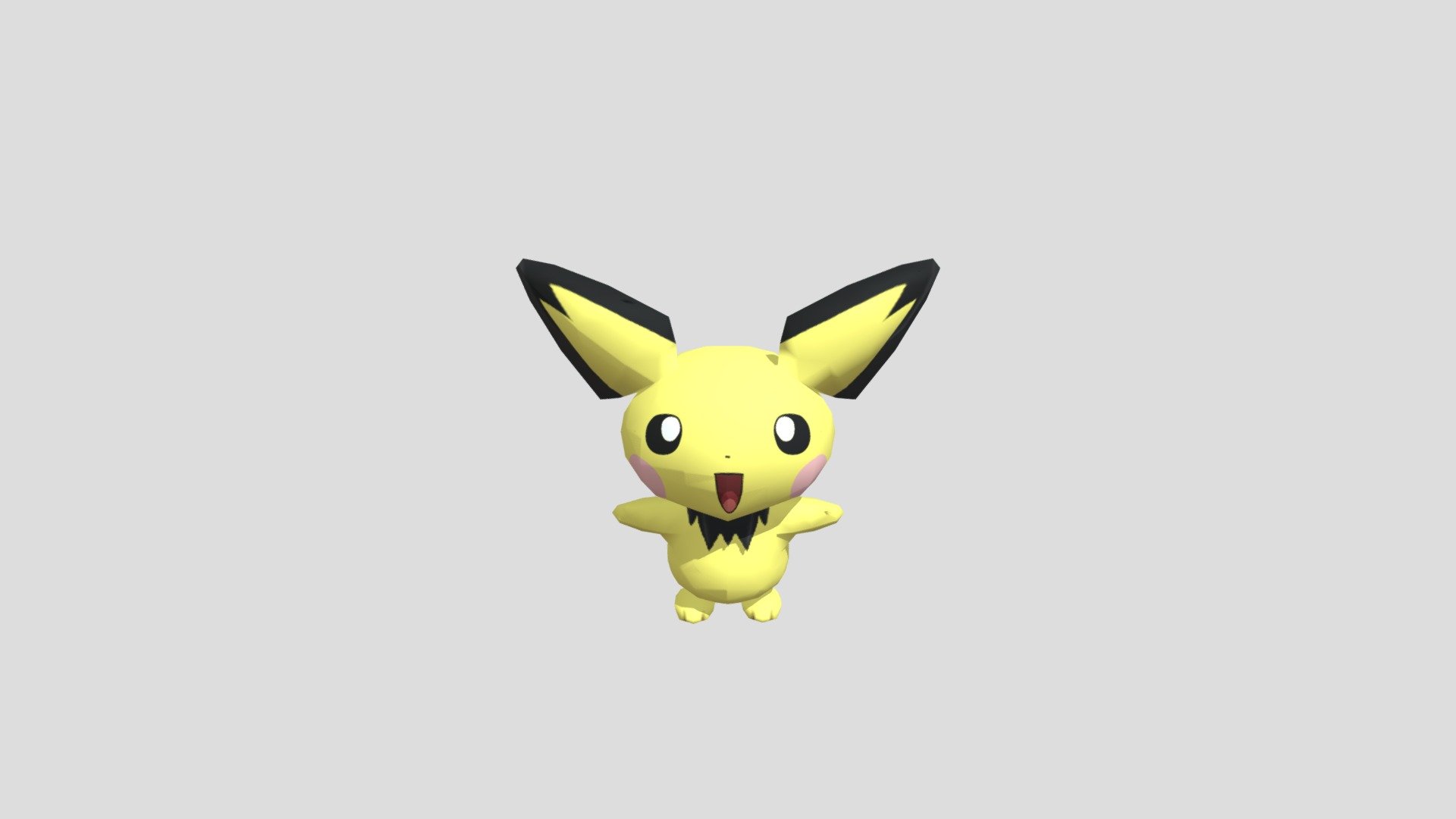 pichu - 3D model by Cubone0711 [a77b542] - Sketchfab