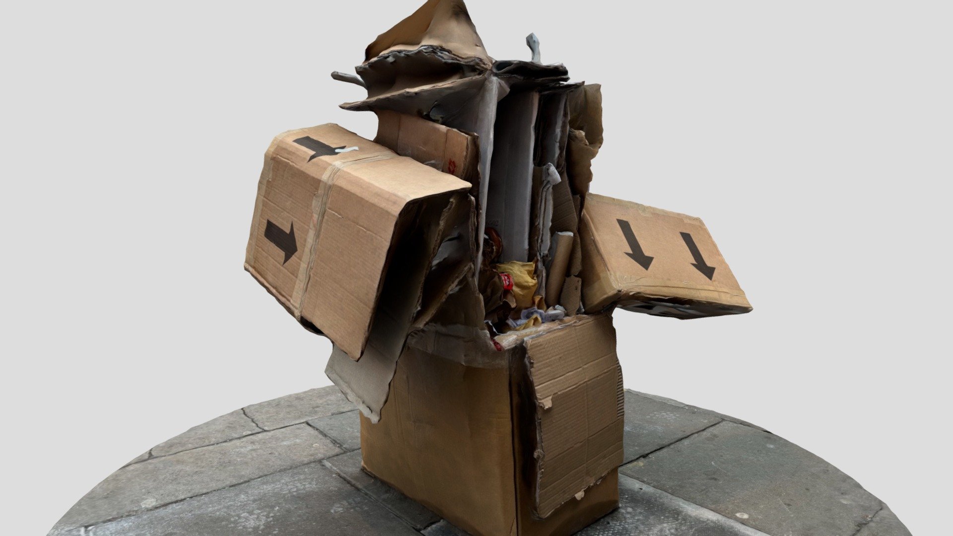 Camden Town London Cardboard boxes - Buy Royalty Free 3D model by ...