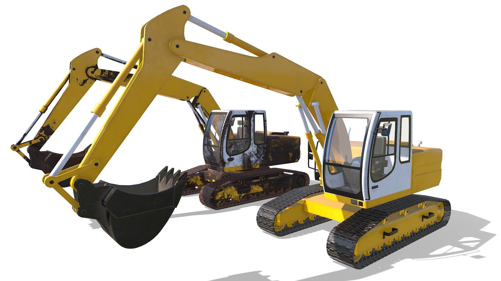 Digger : Construction / Building Machinery - Buy Royalty Free 3D model ...