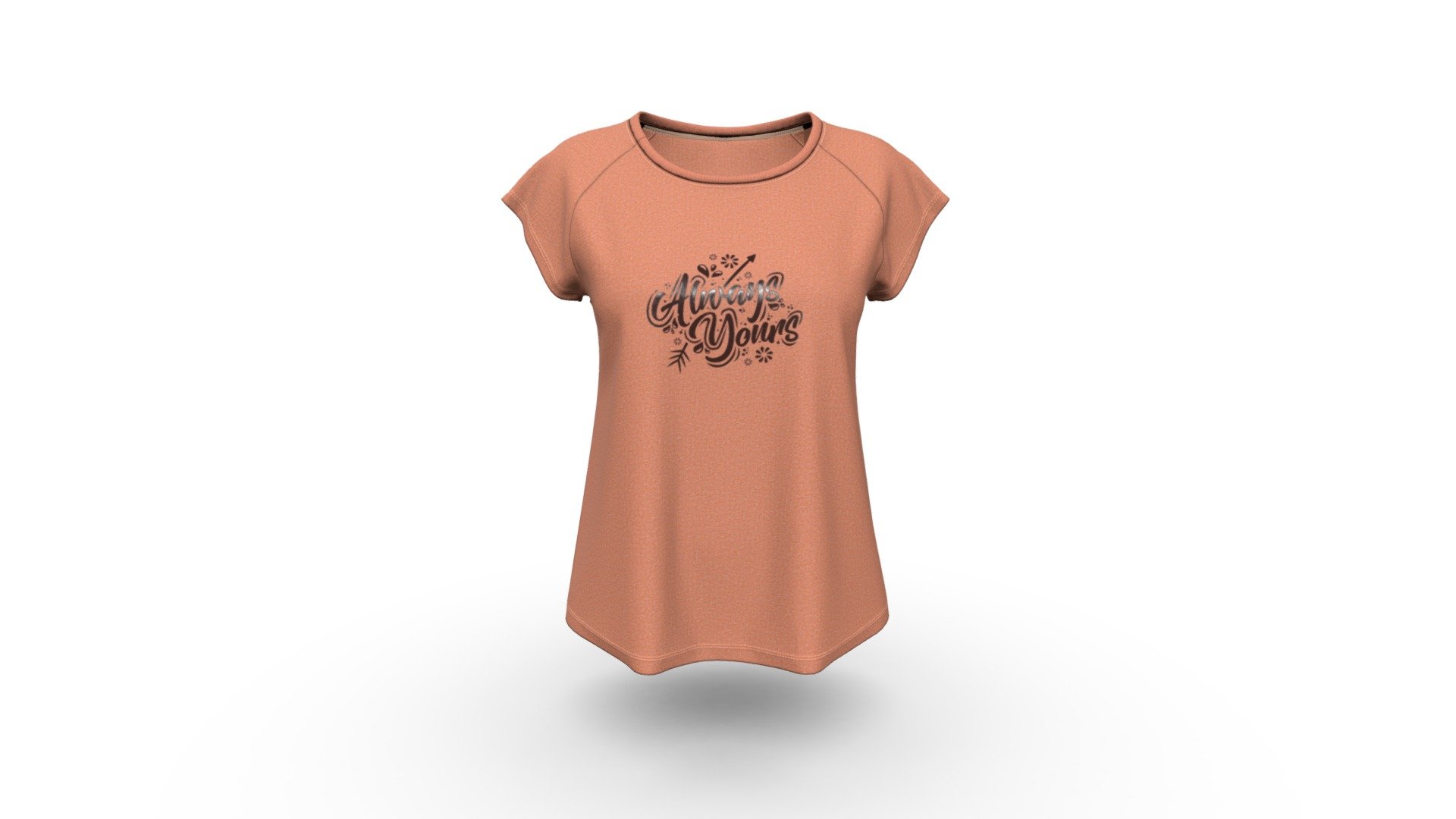 Chest Printed Fashionable Women Top - Buy Royalty Free 3D model by ...