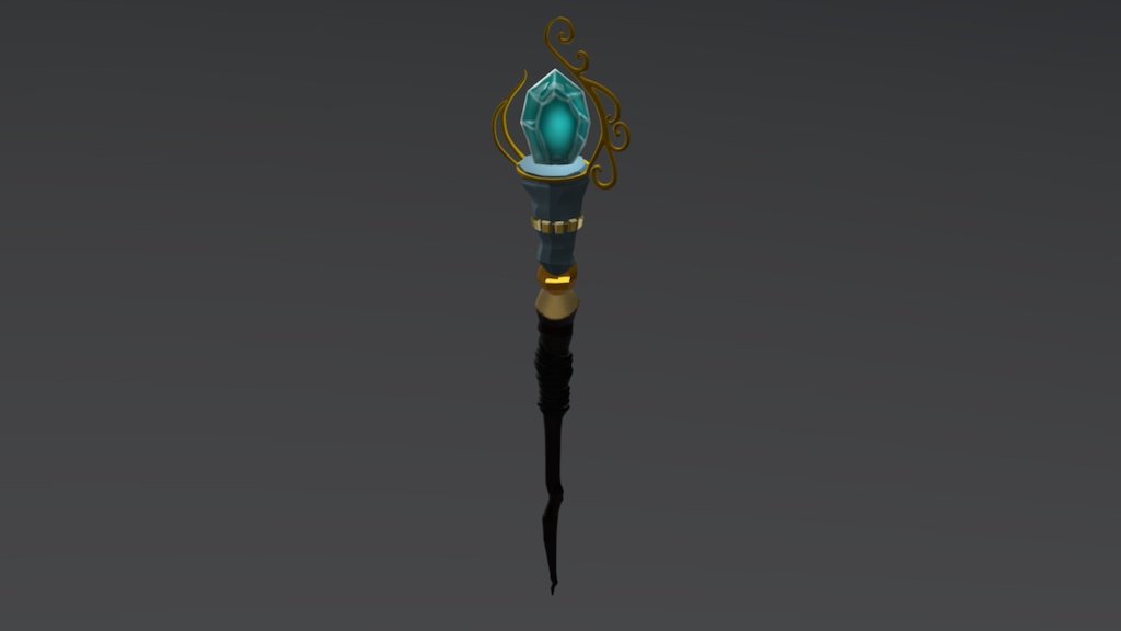 Wizard's Staff - 3D model by Spinnhelle (@sparks-and-glasses) [a783caa ...