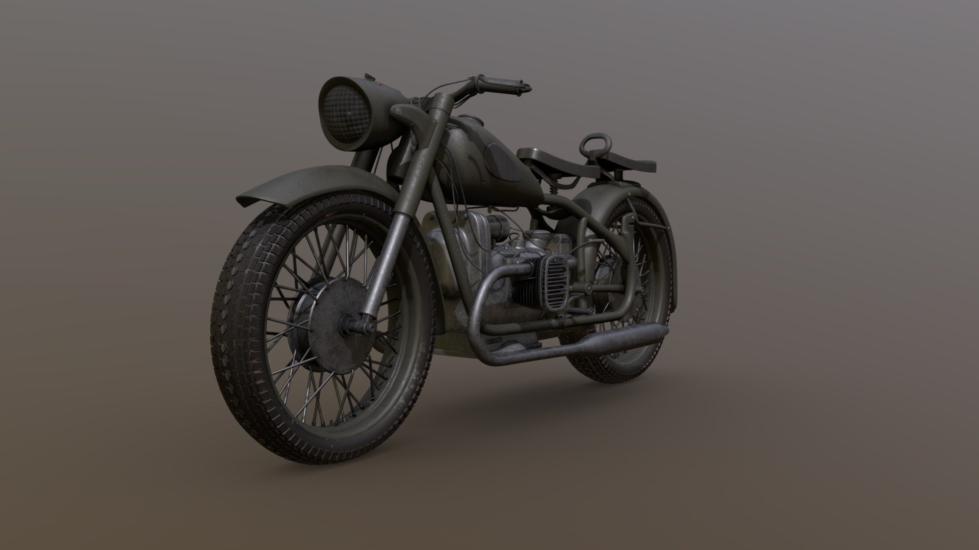 Soviet Military Bike (K750) - 3D model by C0d37g [a785465] - Sketchfab