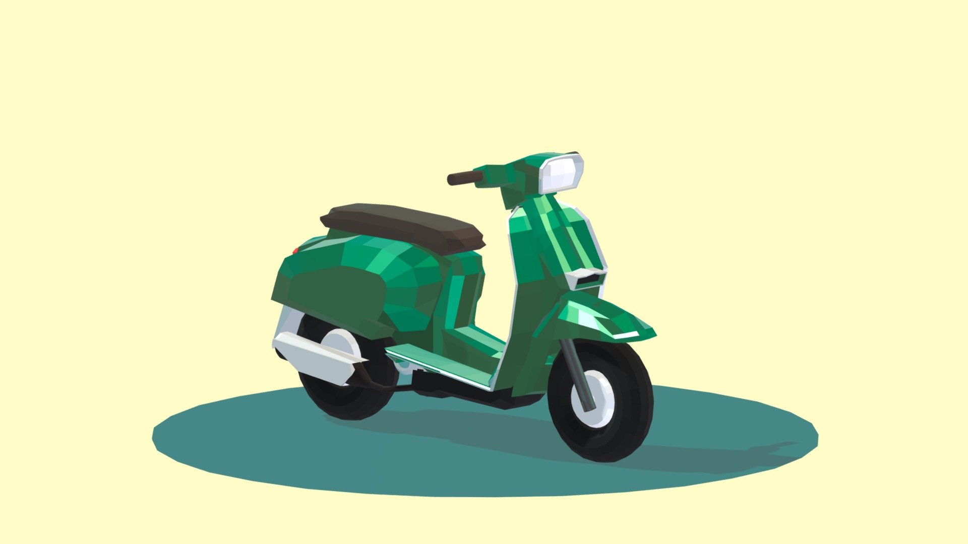 Low-Poly scooter - Download Free 3D model by supakorn.pim [a7854d4 ...