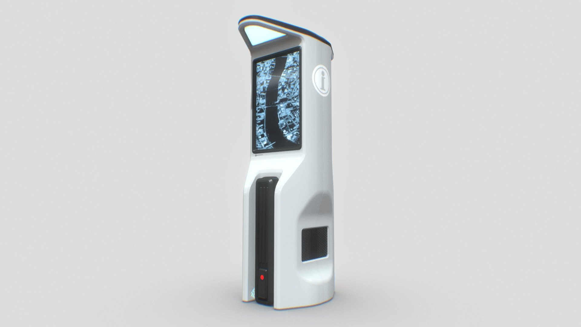 Public Multi Information Display Concept - Buy Royalty Free 3D model by ...