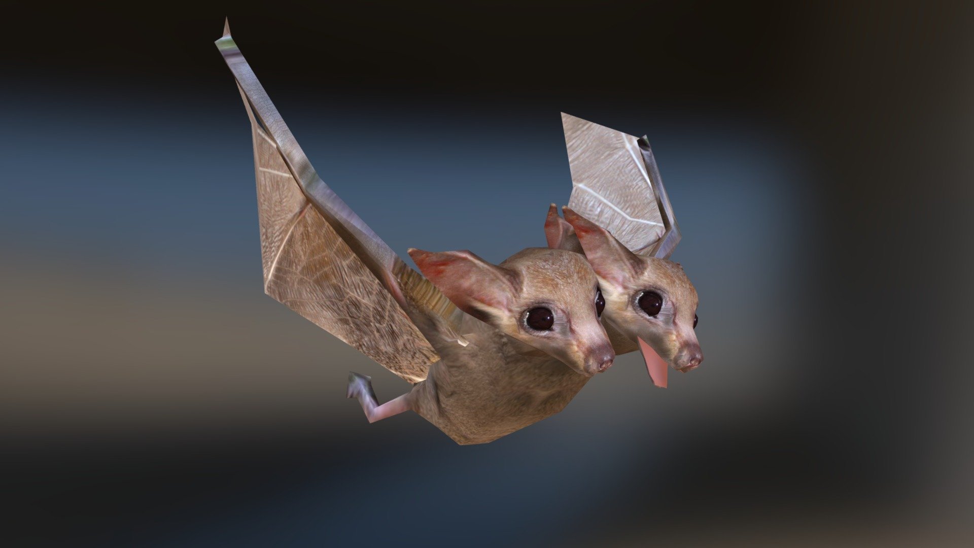 bat double head - 3D model by Anim3DRig [a788103] - Sketchfab