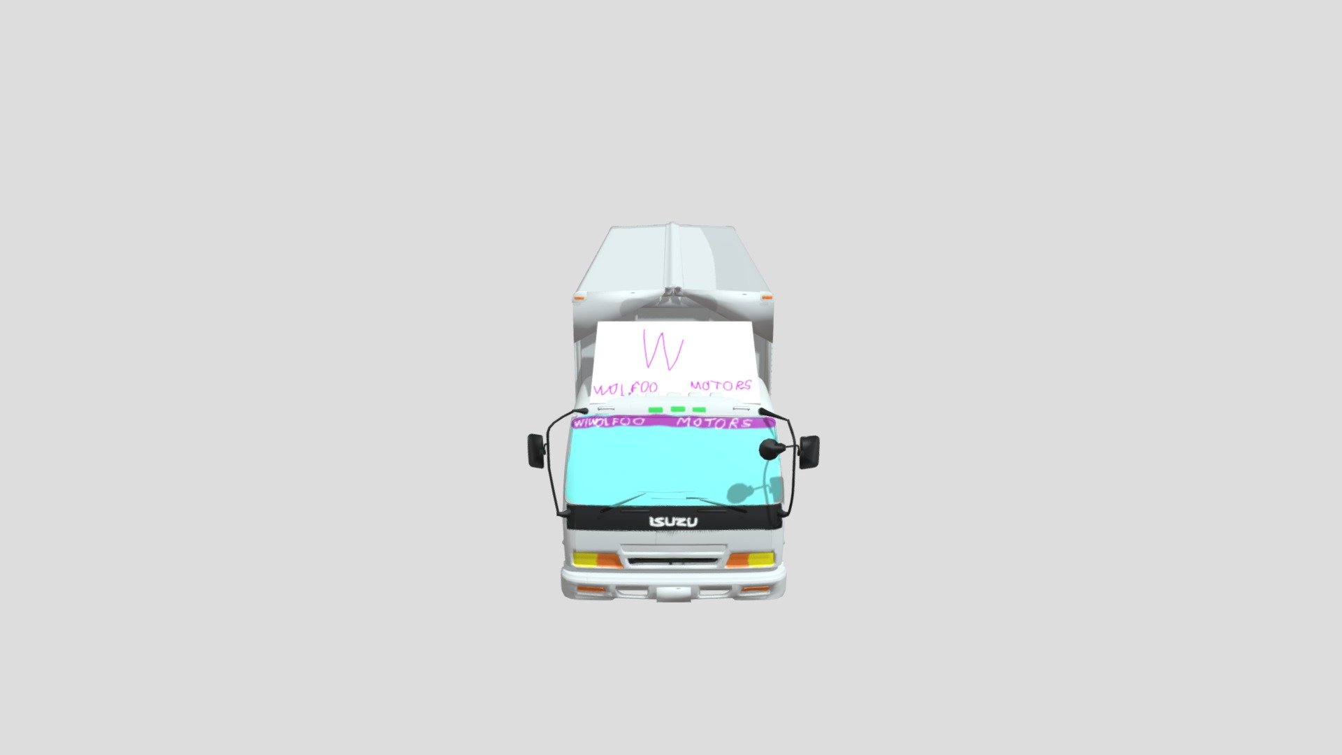 isuzu_forward_aluminum wing van truck - Download Free 3D model by ...