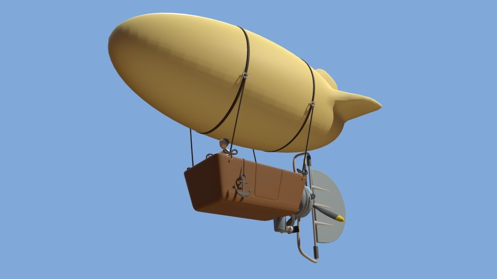 Cartoon Zeppelin - 3D model by André Hilton (@andrehilton) [a78a6b9 ...