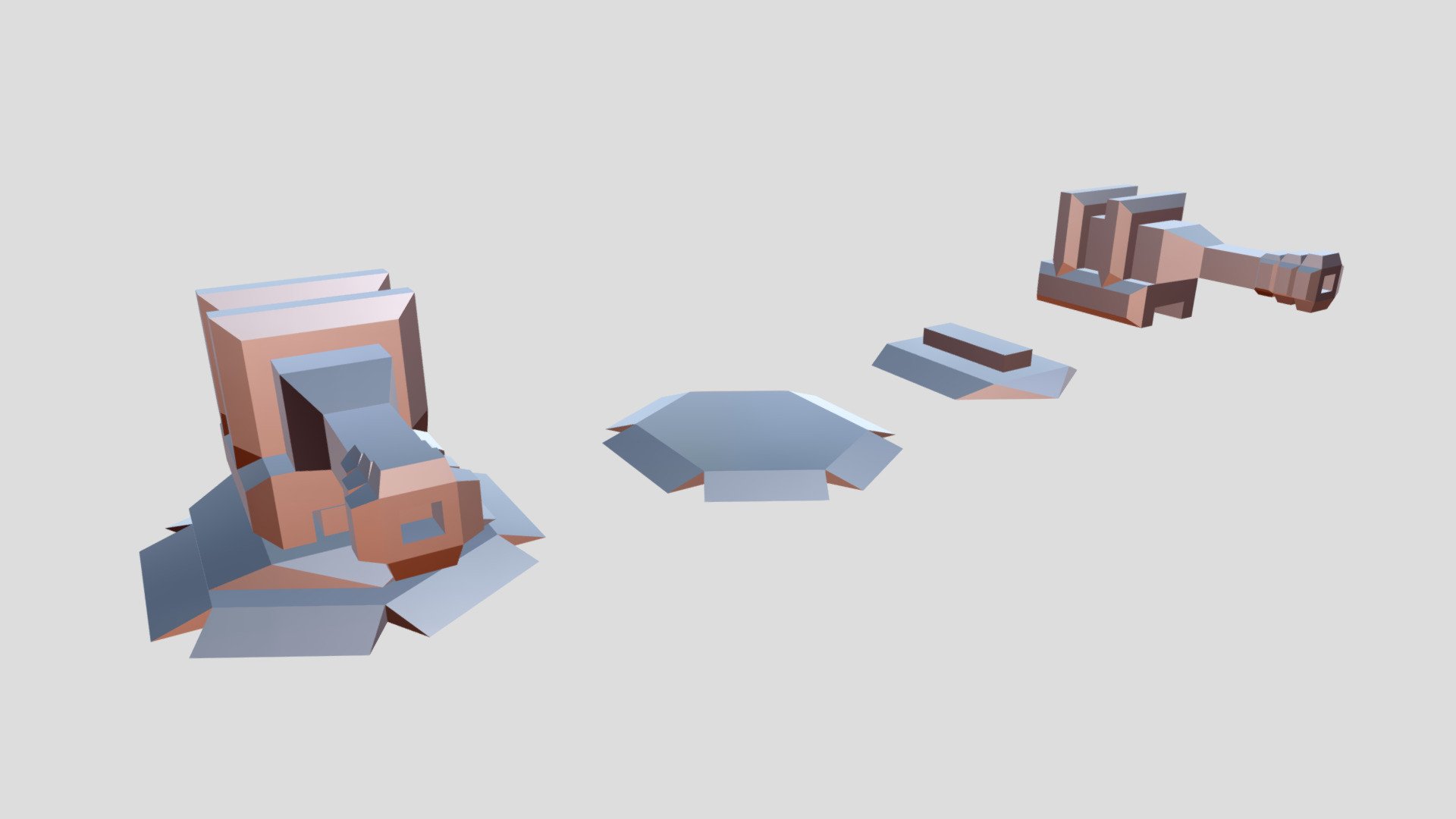 3 Piece Turret + Parts - Download Free 3D model by Trockk (@Timrockk ...