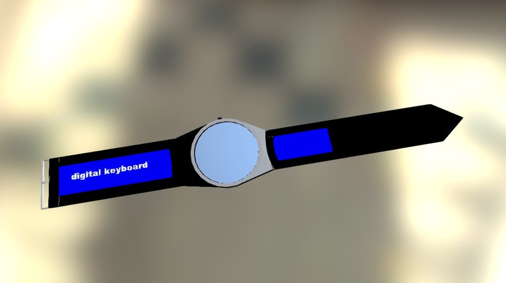 Smart Watch Keyboard Wristband - 3D model by vanildesouza [a793e08 ...