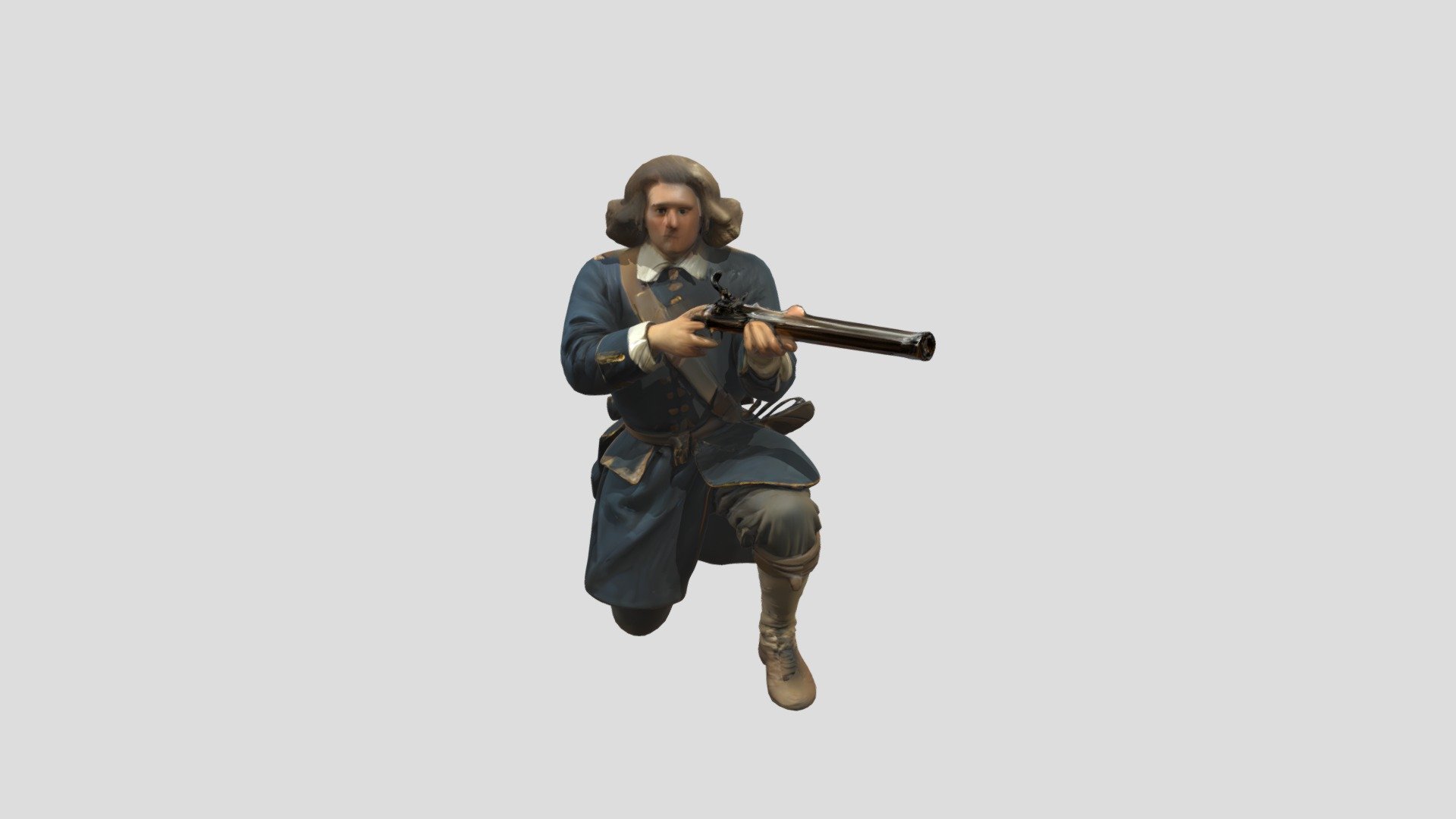 Kneeling soldier firing musket - 3D model by AlphaOj8k [a79b479 ...