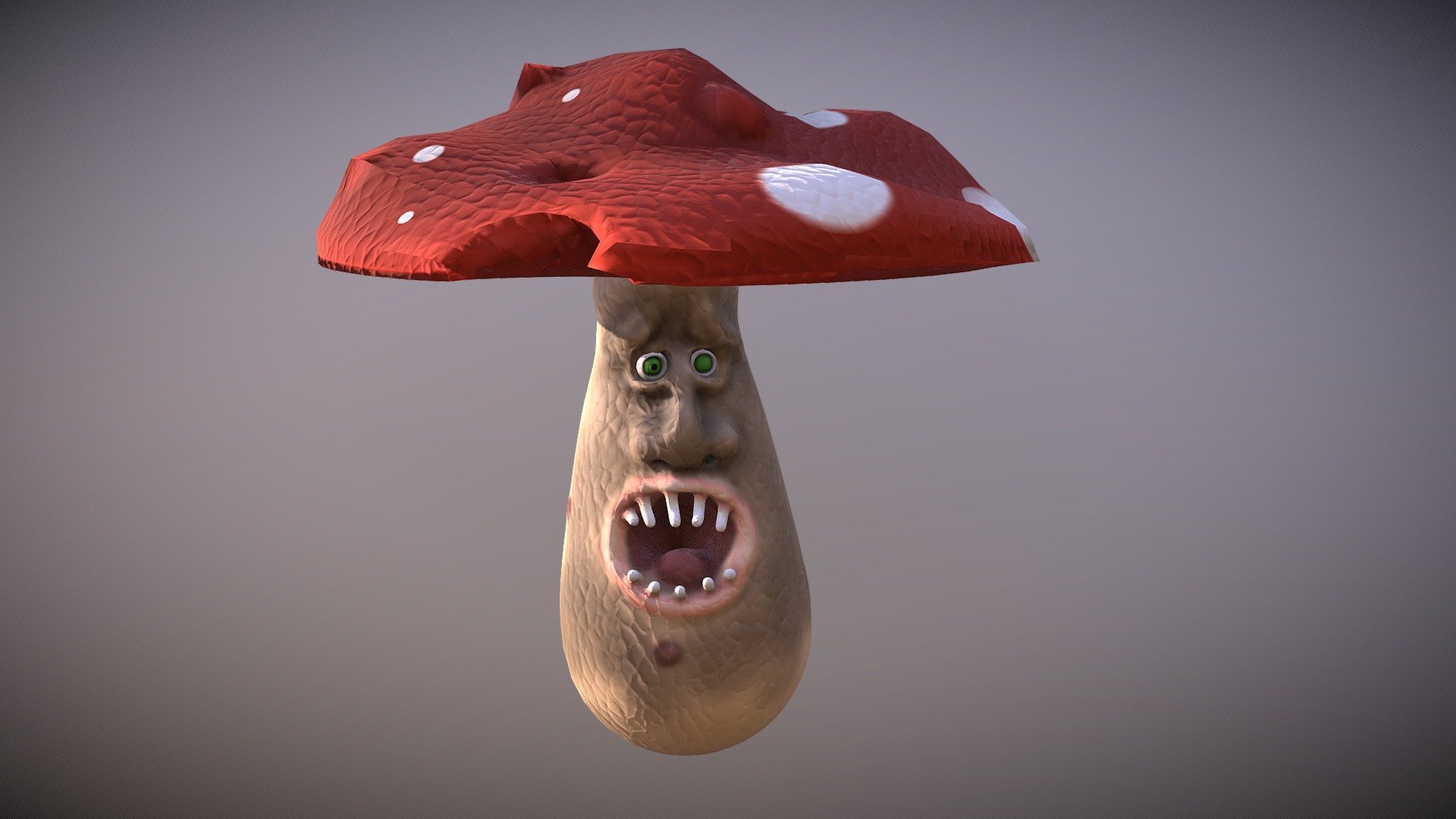 Scared Mushroom - 3D model by superjesus [a79d3b6] - Sketchfab