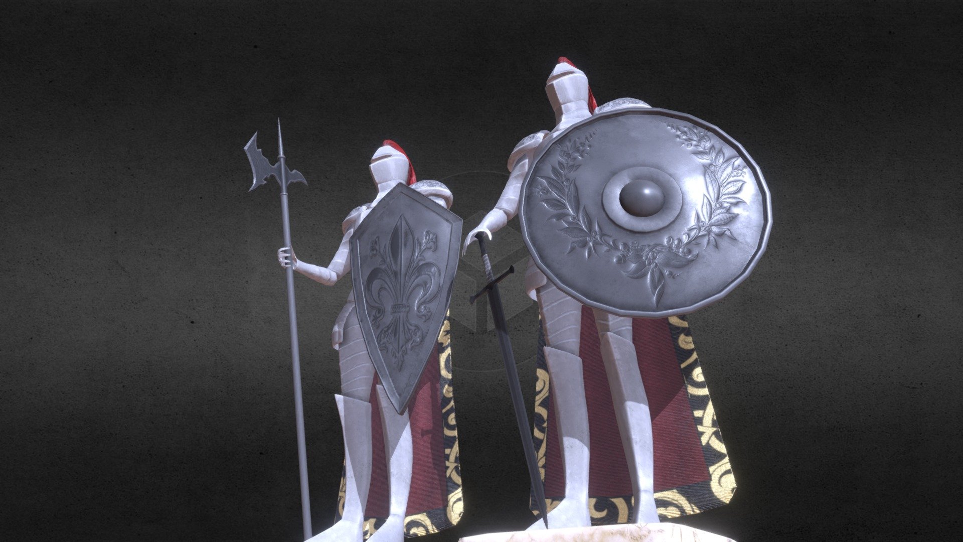 Statue of knight - Buy Royalty Free 3D model by digikstudio [a79d5c5 ...