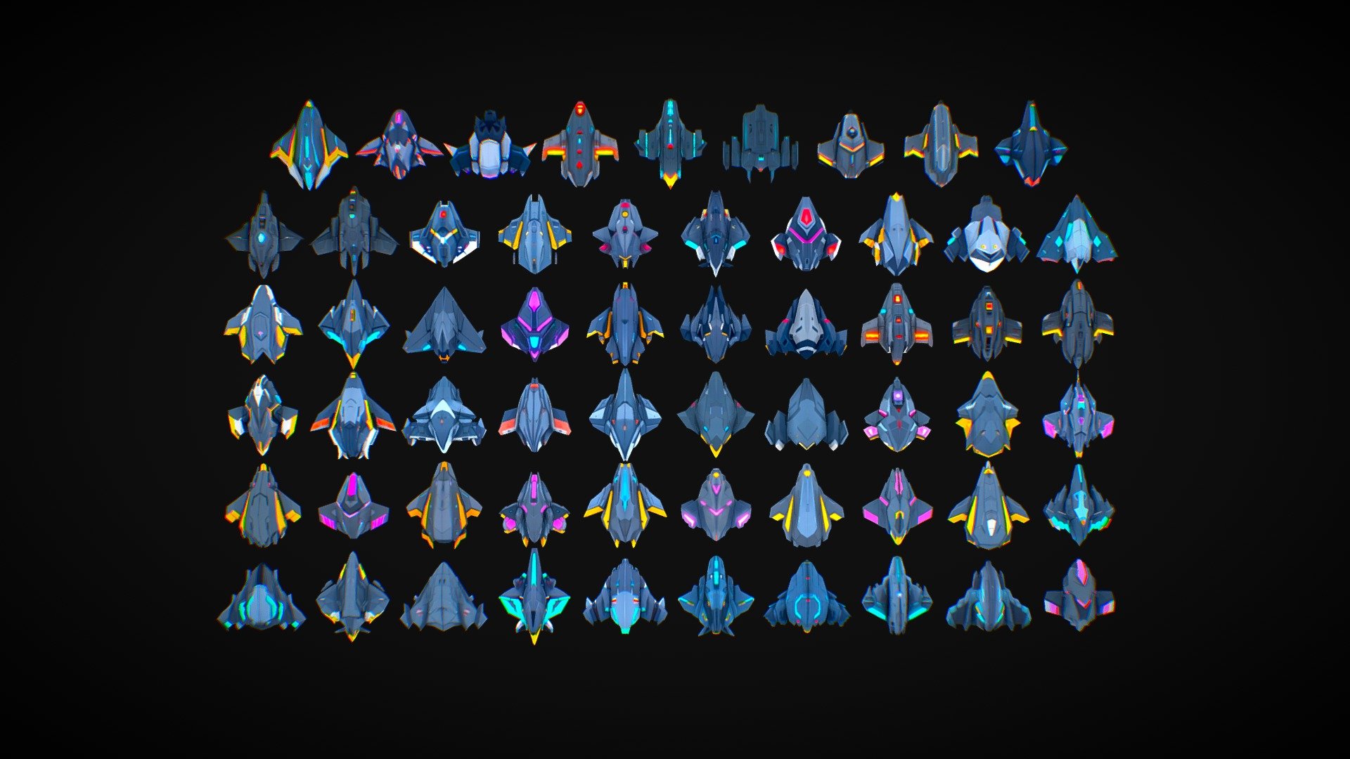 59 SpaceShips Set - Buy Royalty Free 3D model by jasoncroukamp [a79dd90] - Sketchfab Store