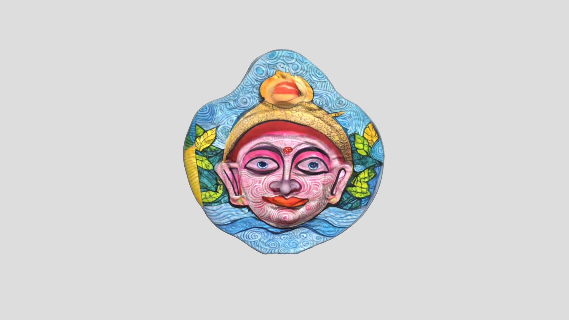 Colorful Divine Mask - 3D model by abrar.zahin.mondol [a7a1717] - Sketchfab
