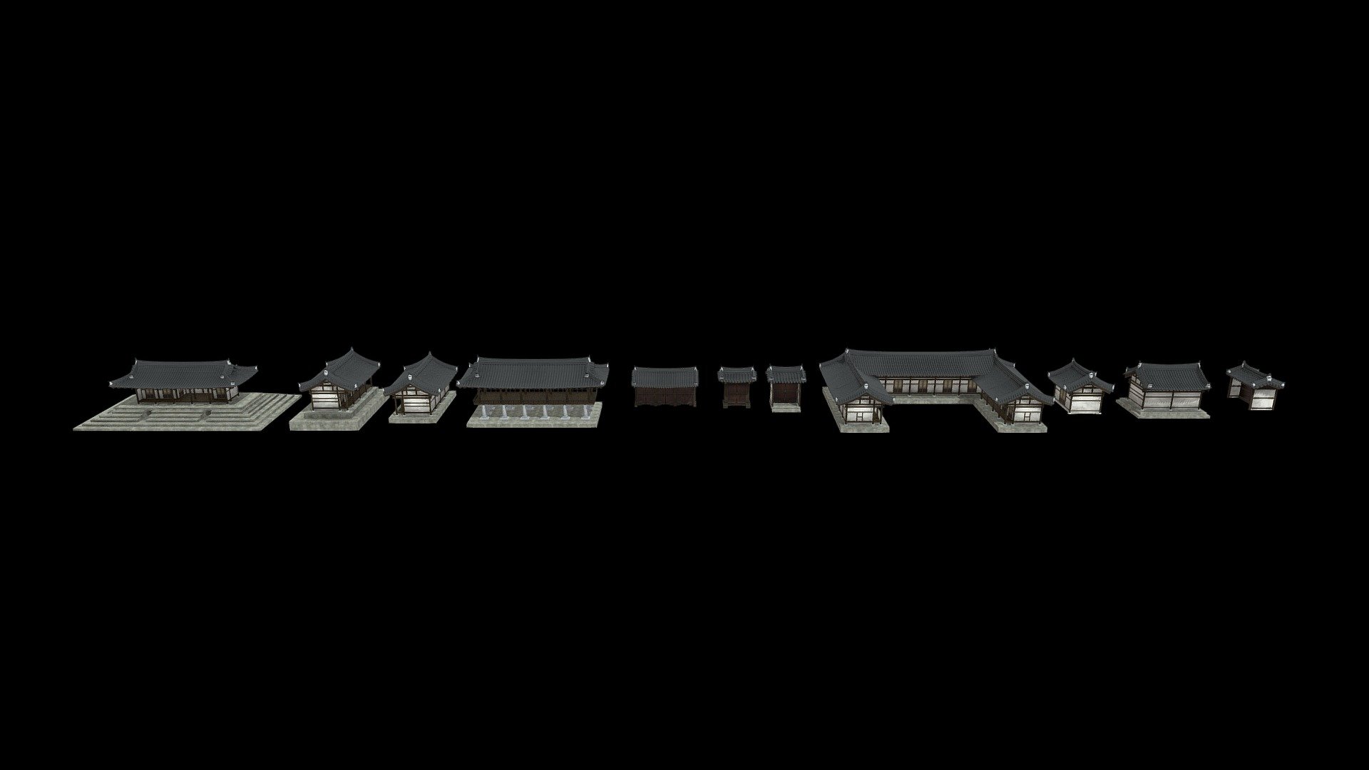 Korean Traditional Houses : Hanok_03 - Buy Royalty Free 3D model by ...