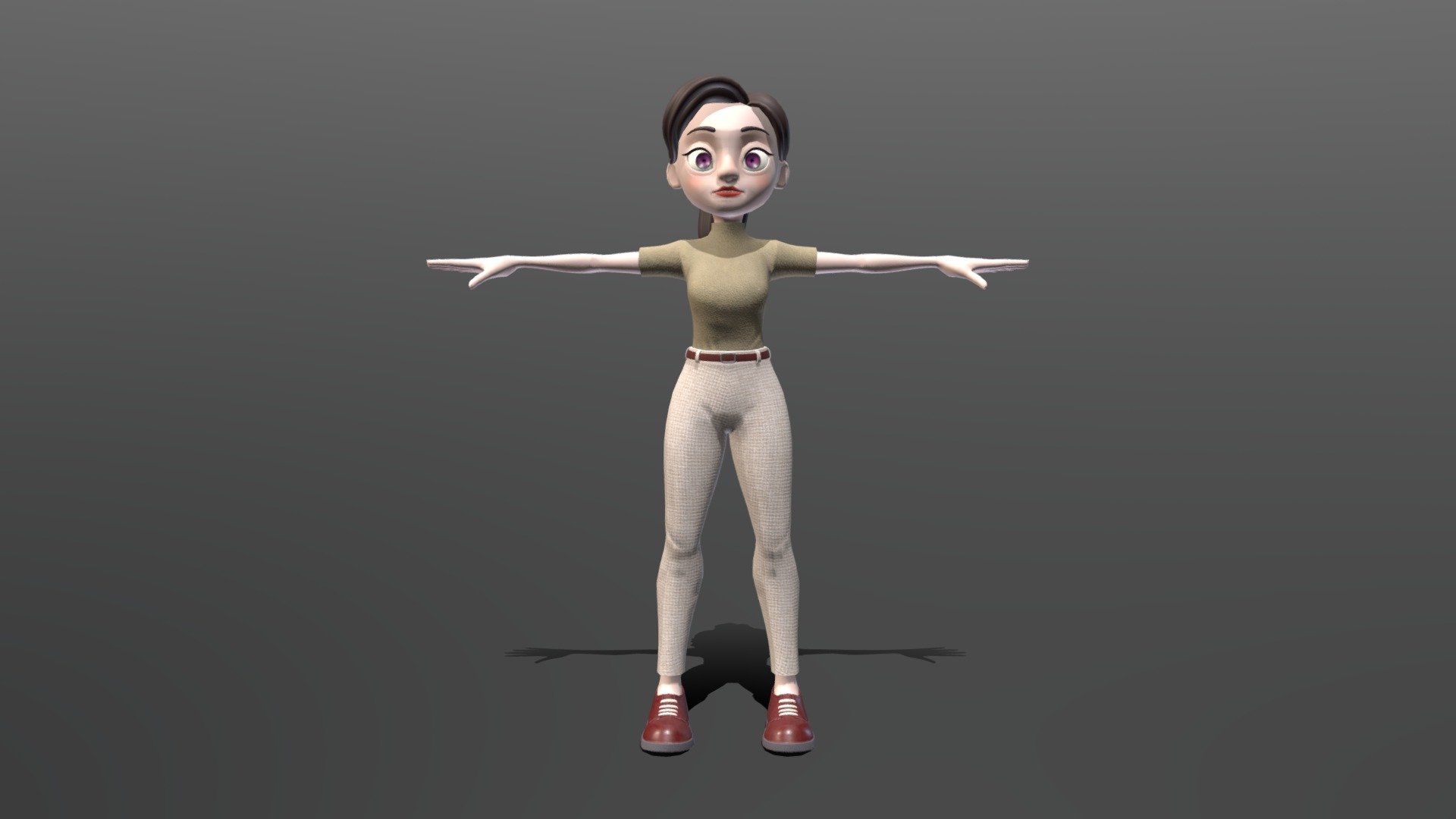 Stylized Human Female - smart casual outfit - Buy Royalty Free 3D model ...