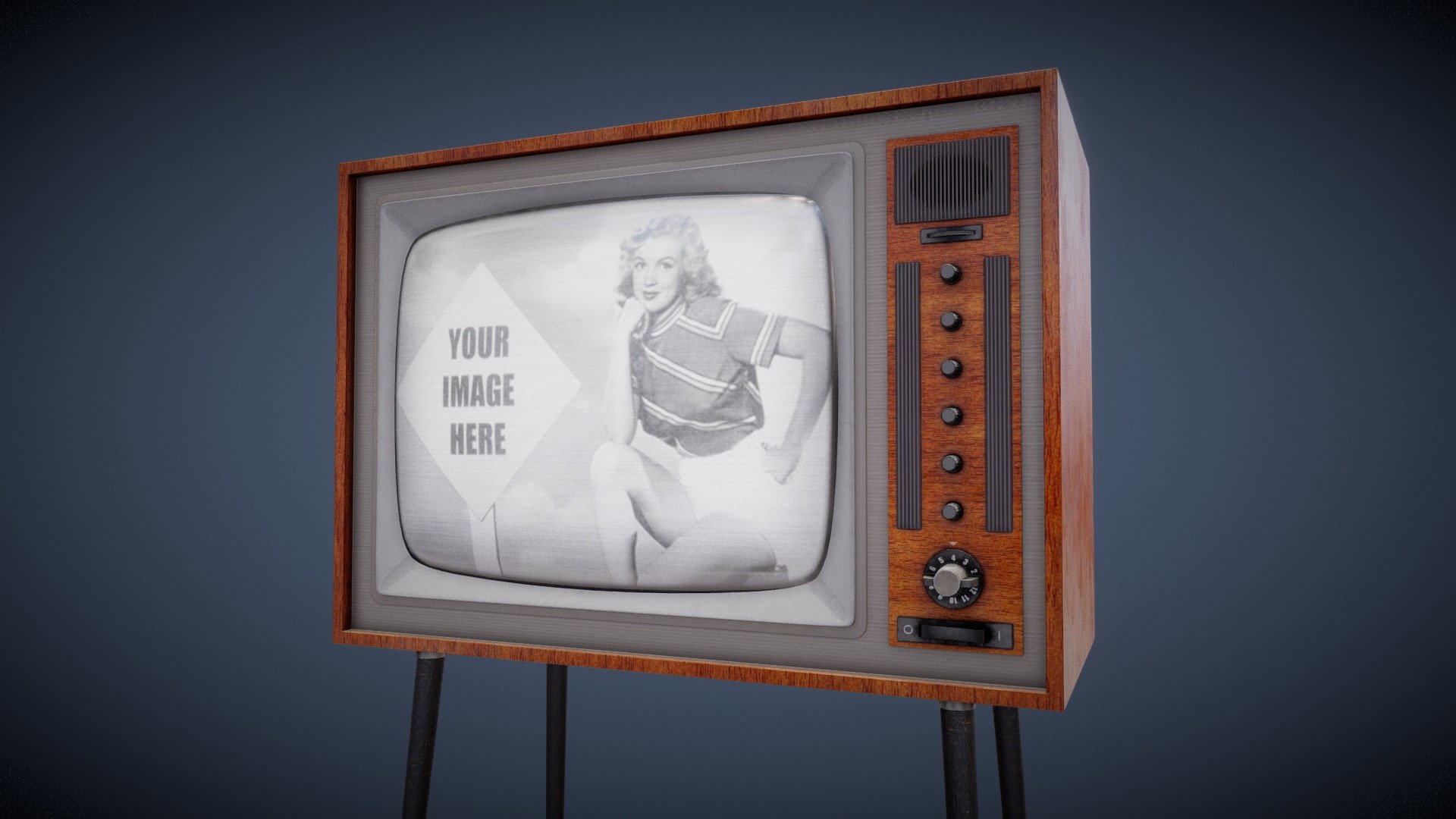Vintage TV HD - 3D model by donnichols [a7a89dd] - Sketchfab