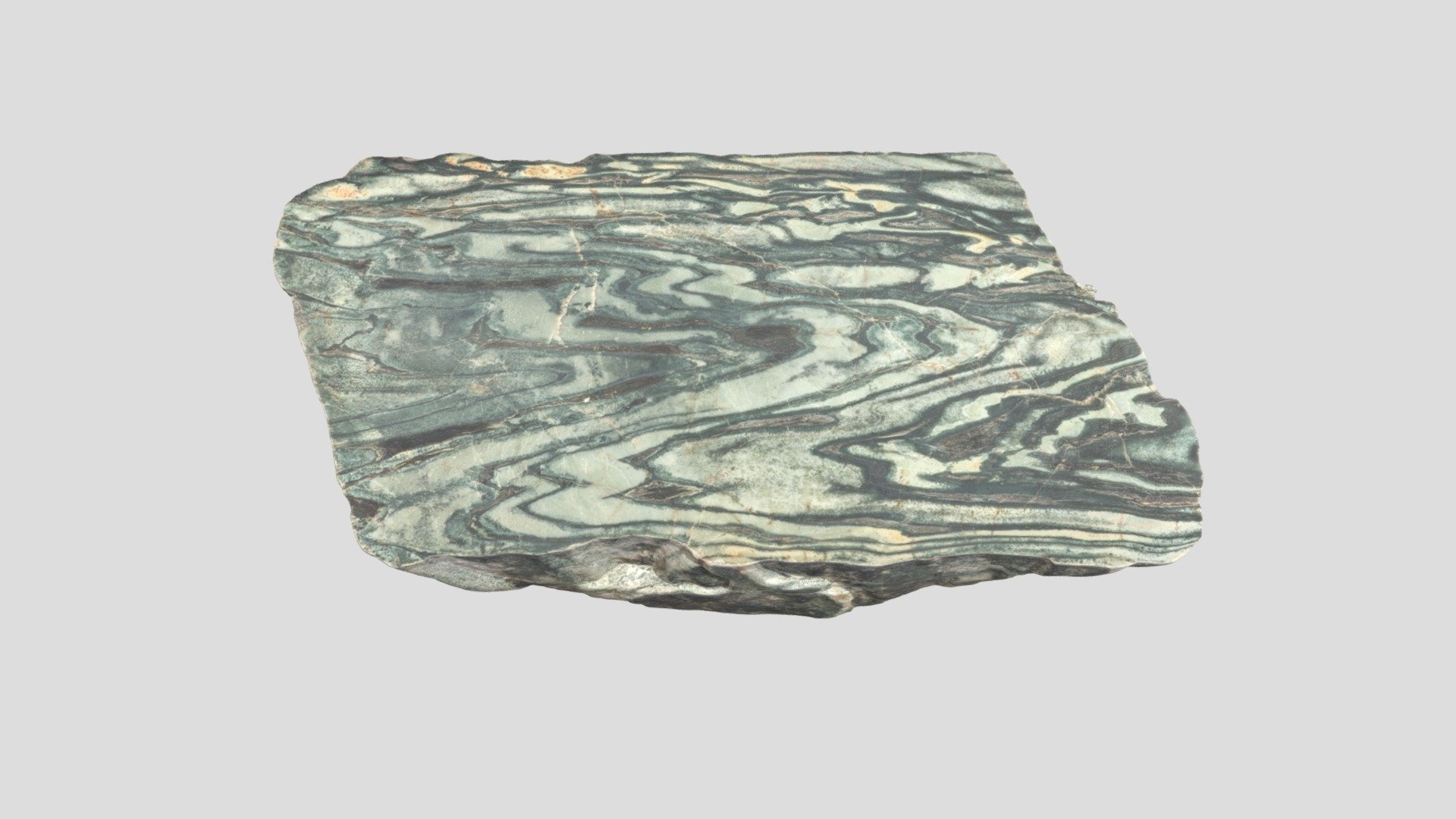 Paragneiss with folded compositional layering - Download Free 3D model ...