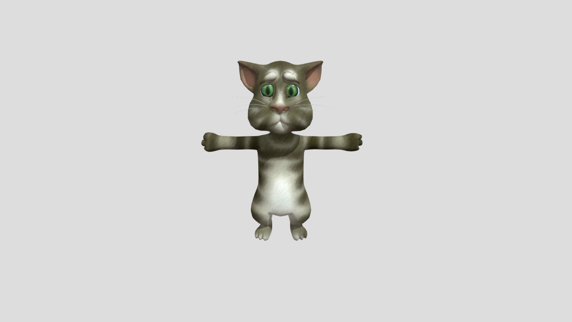 CAT CARTOON (Real File With Textures And Rig) - Download Free 3D model ...