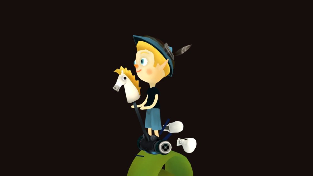 Boy And Segway Horse - 3D model by hamsterspit [a7b2f66] - Sketchfab