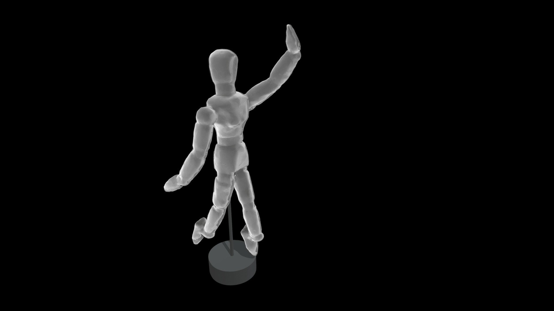 Human Sculpture with Metal Texture on Stand - 3D model by ocn100 ...