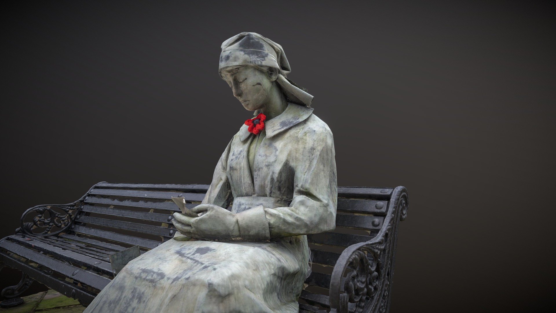 Lady on bench - 3D model by Ellis Rogers-Byrne (@ellisrb) [a7b4ba8 ...