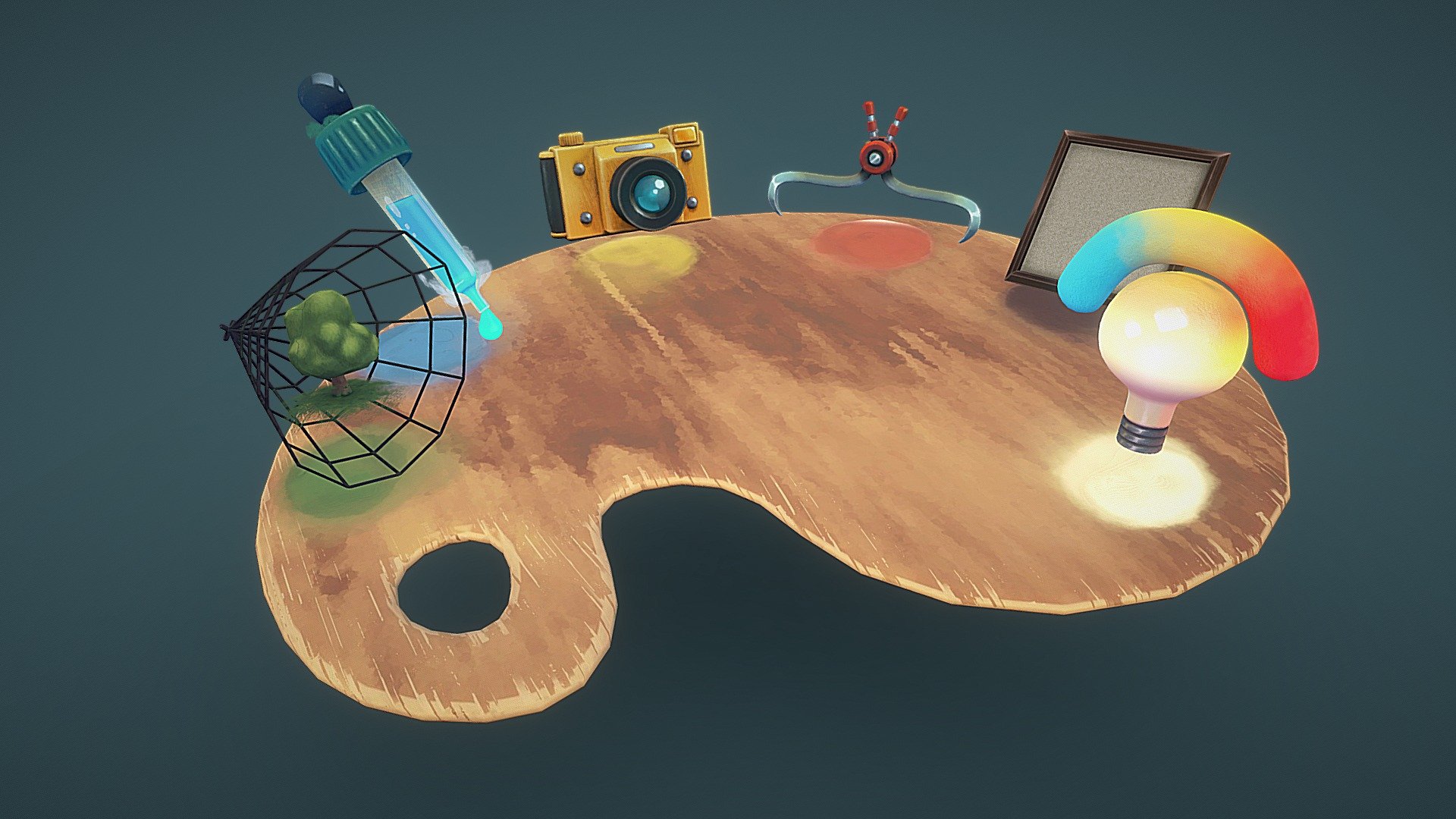 AR Pallete and Tools assembled - 3D model by john.mcfaddenfinlayson ...