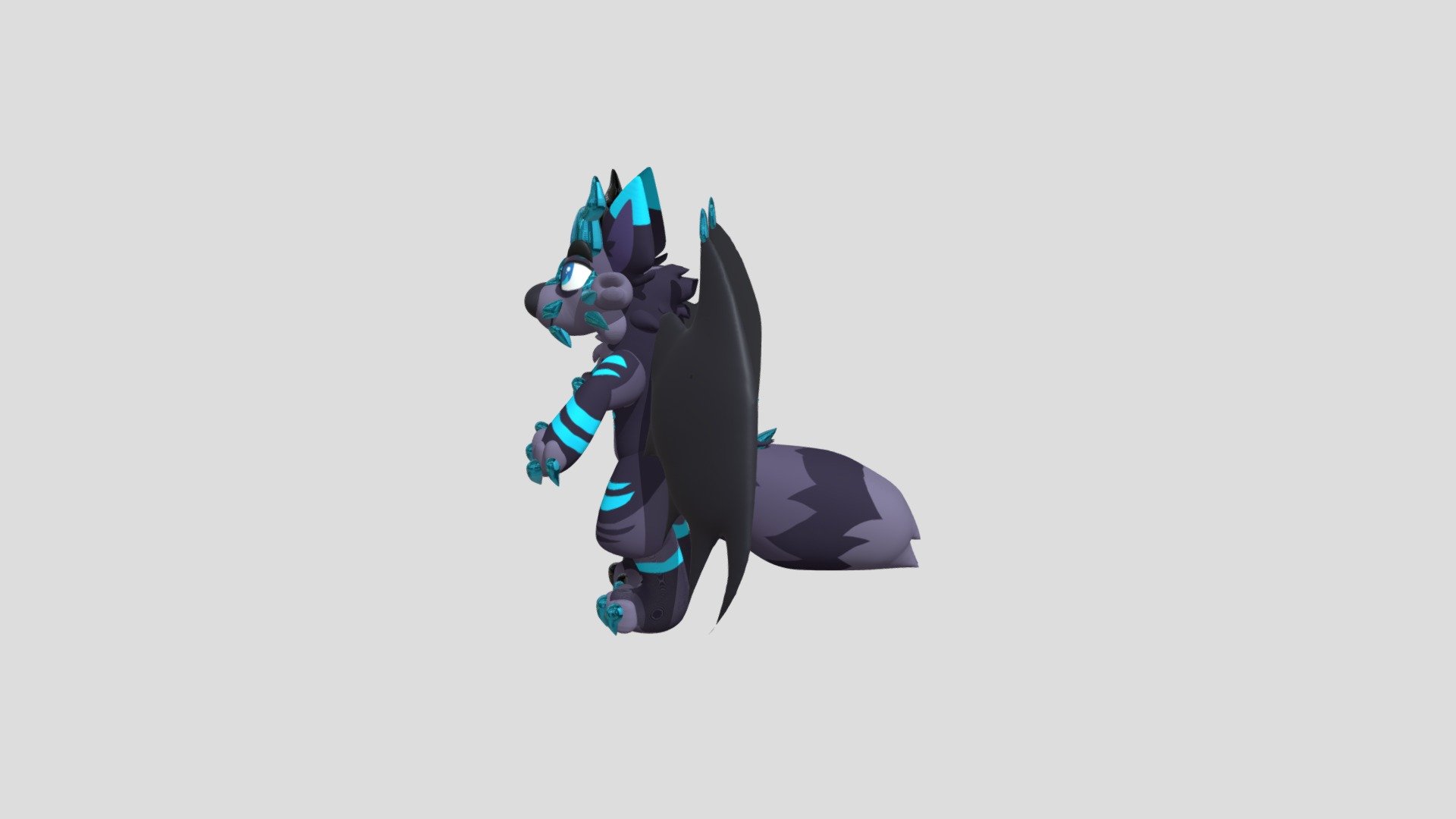 Ace / Fullbody Anthro Model / Symmetrical - 3D model by Icefall ...