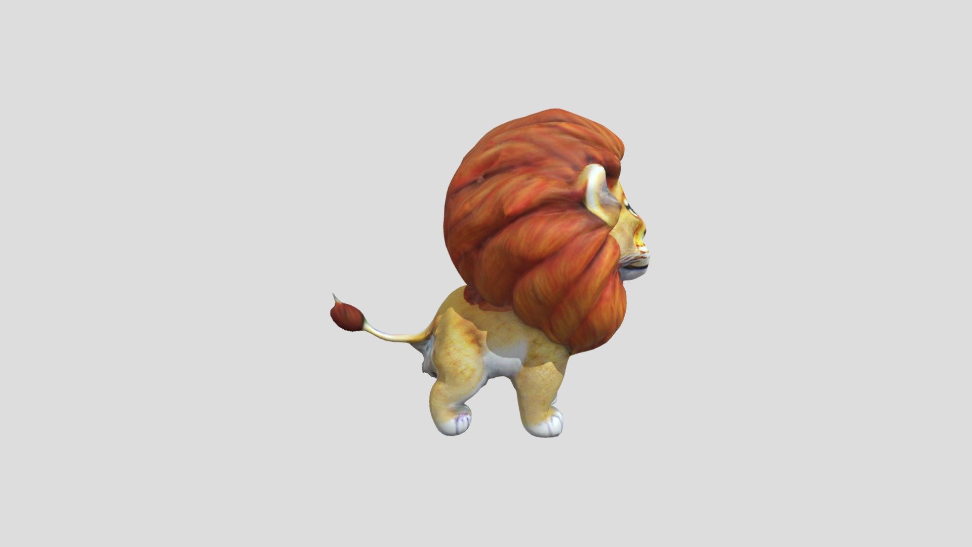 3D Lion Cute Face - 3D model by Mantosh (@dangermantosh) [a7b680e ...