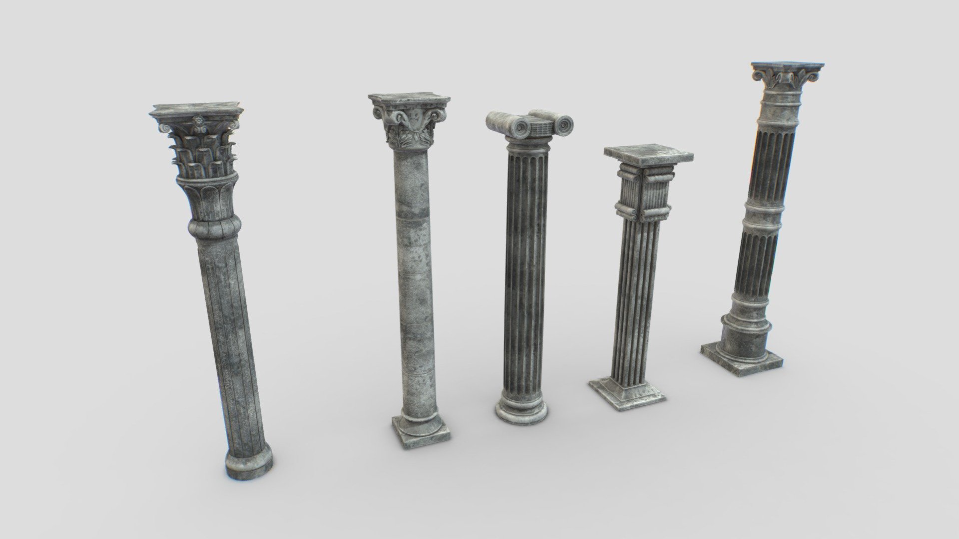 Marble Columns Pack - Buy Royalty Free 3D model by 32cm [a7b6d82 ...