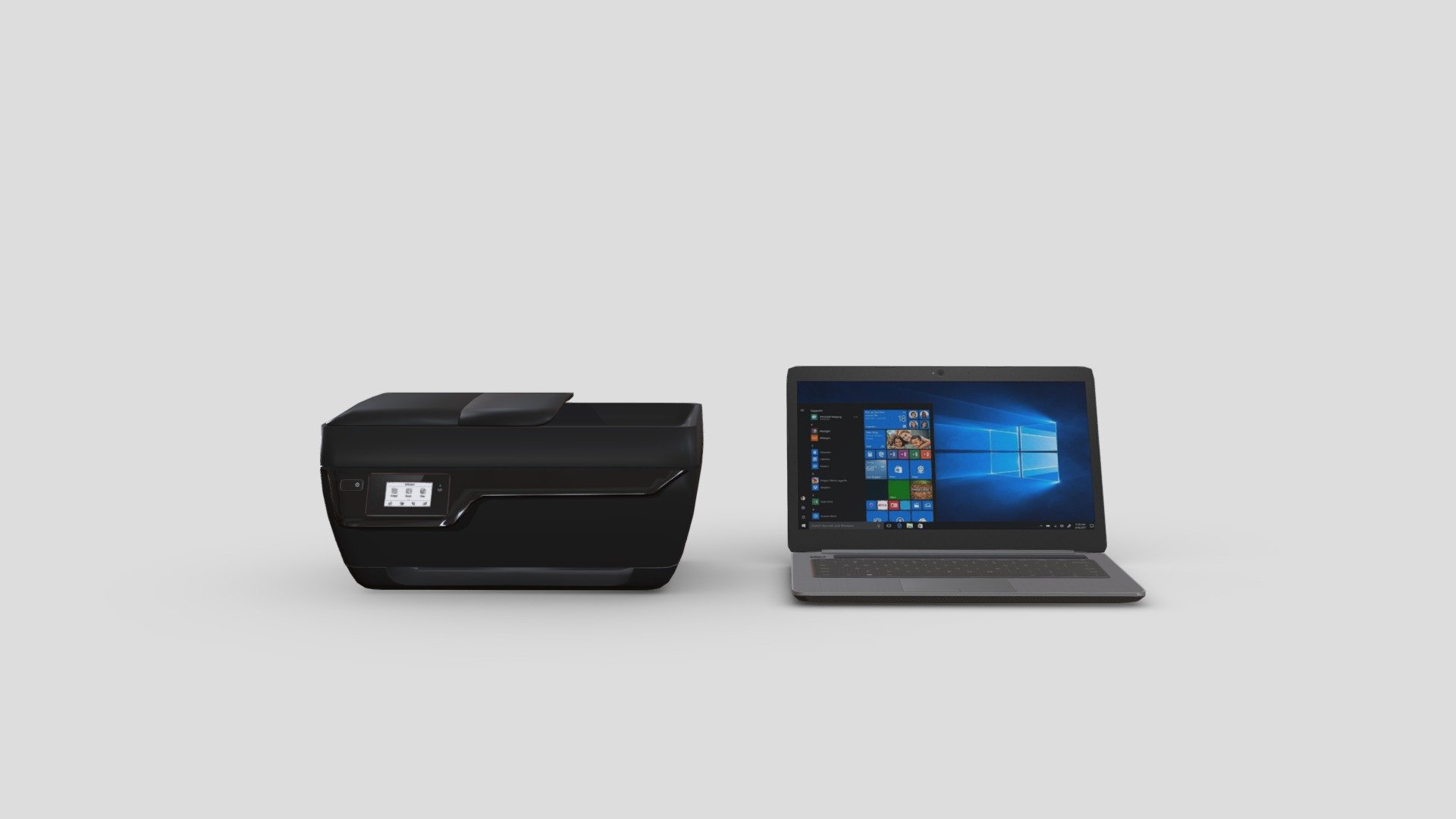 website 360 Printer & Laptop - 3D model by avataar.me [a7bdf43] - Sketchfab