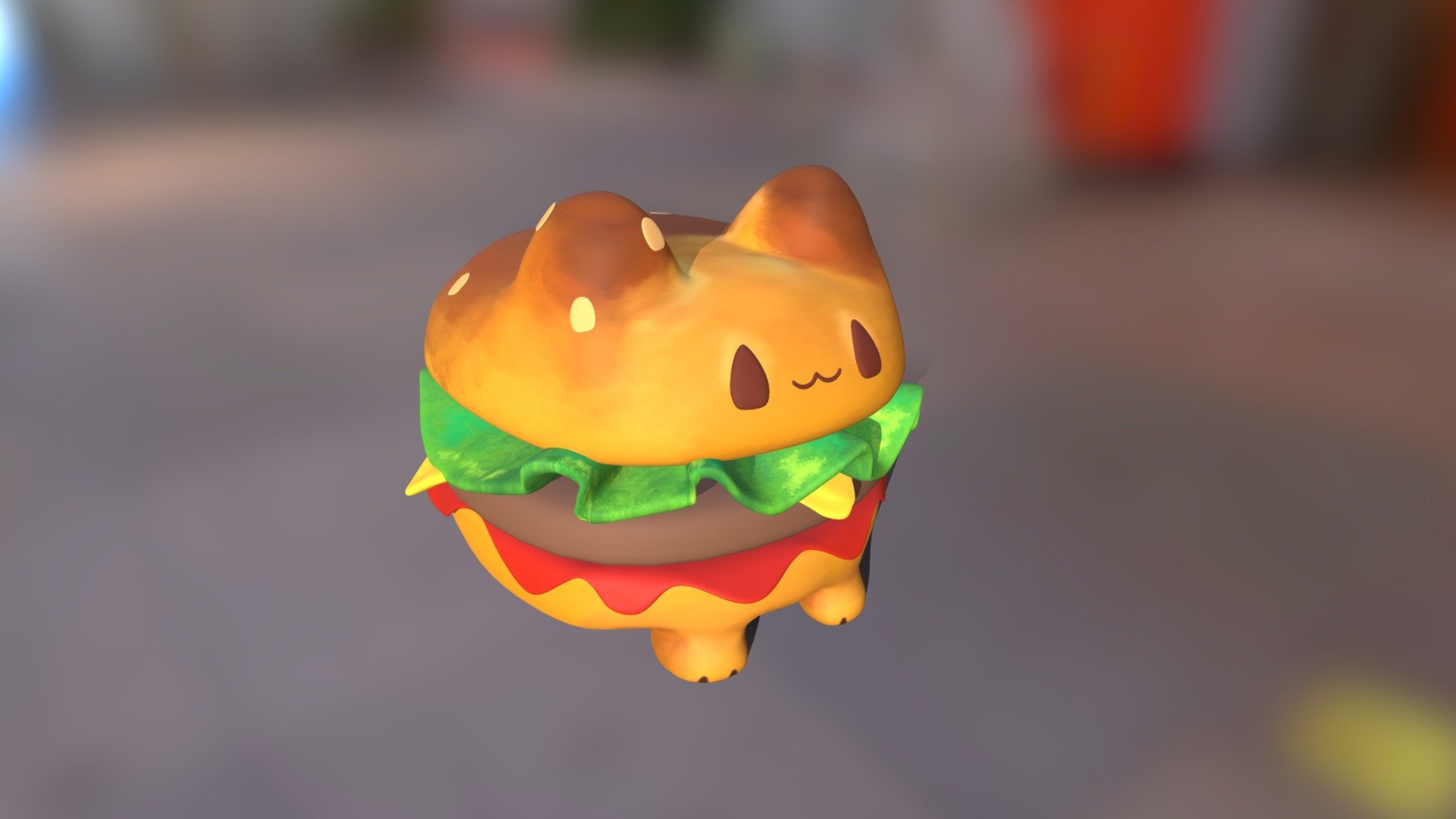 BurgerCat - 3D model by Insomnic (@Insomnic_0) [a7be6d5] - Sketchfab