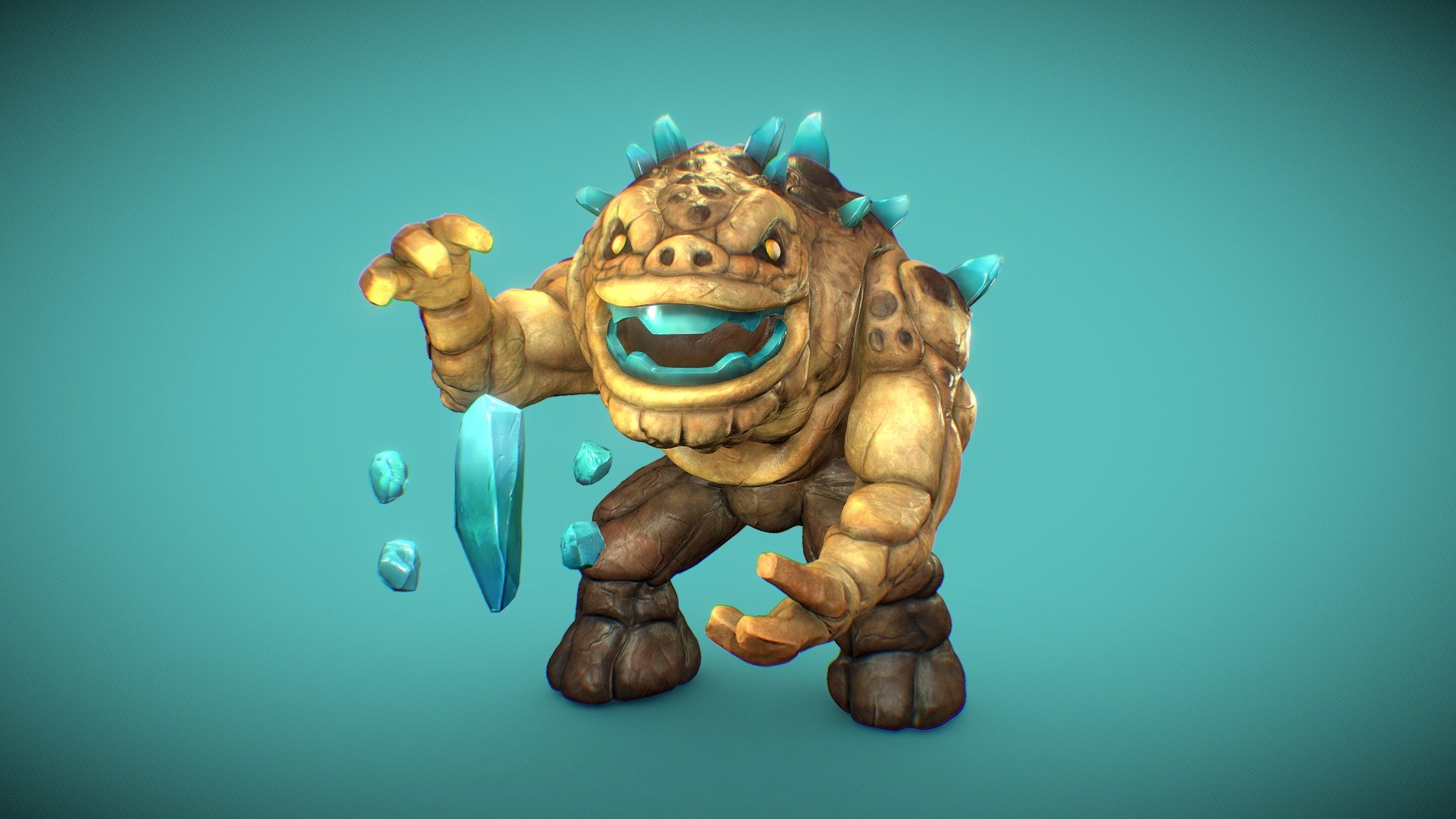 Cristal Stone Ogre - 3D model by markusenes [a7ca24e] - Sketchfab