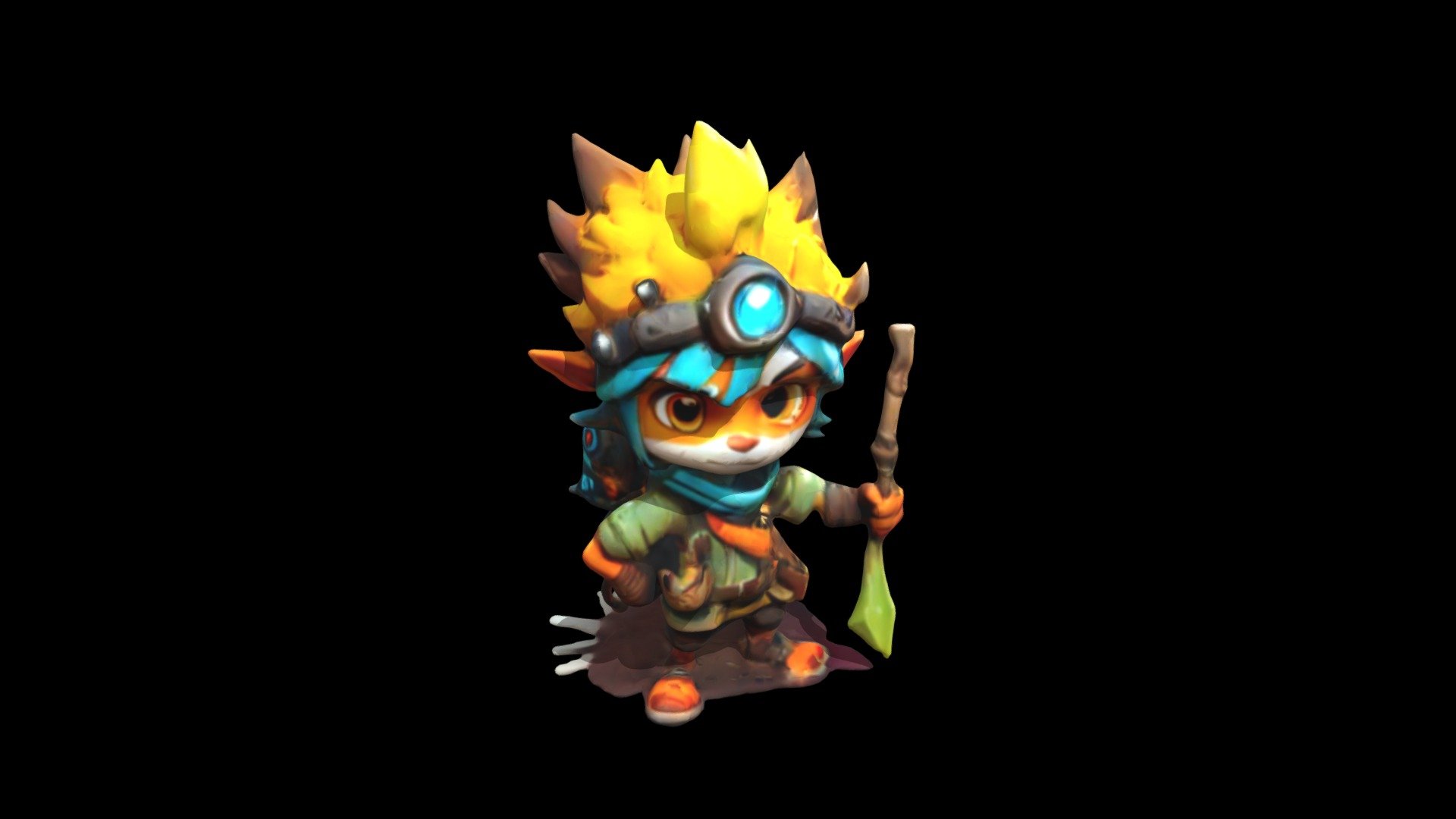 Cartoon character A brave fox adventurer - Download Free 3D model by ...