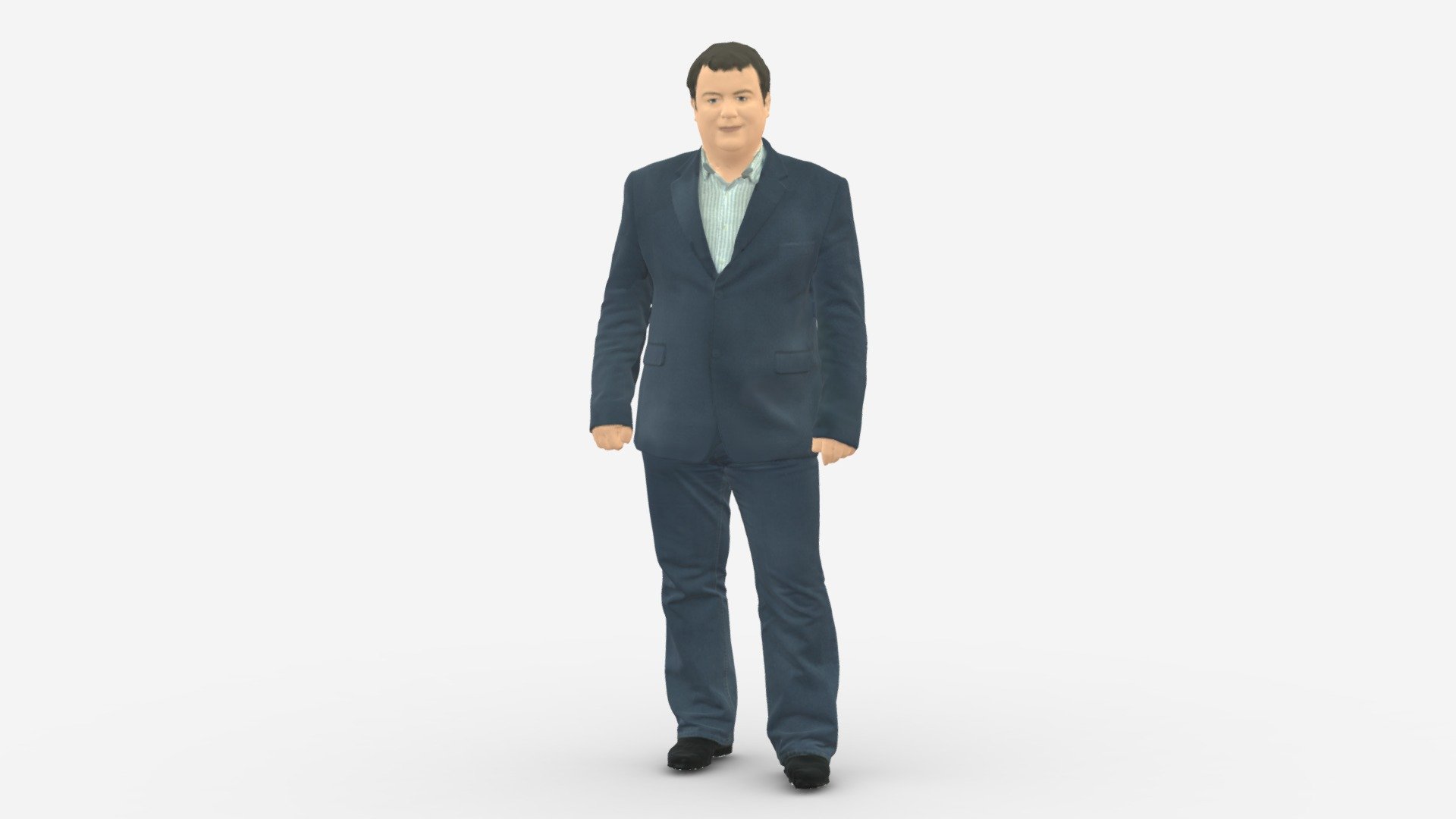 Short Haired Man Striped Shirt 0719 - Buy Royalty Free 3D model by ...