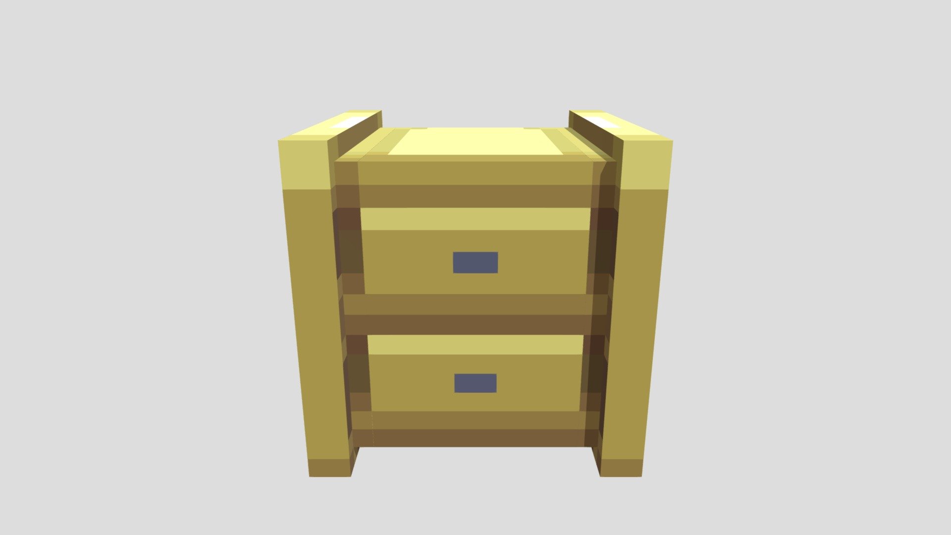Drawer, fire red low poly style - 3D model by IADhunter [a7d1d5b ...