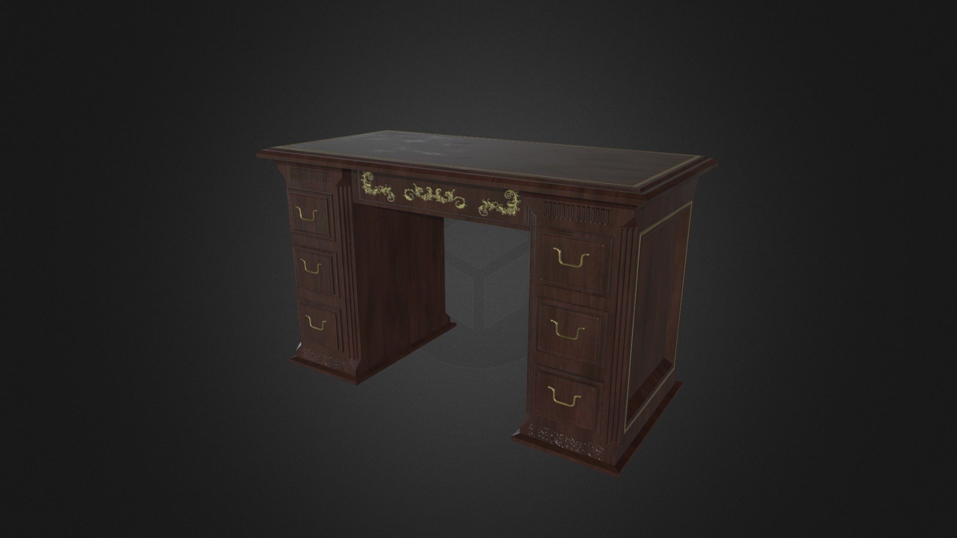 Old Desk - Download Free 3D model by Paul Subert (@3dil15.subert ...