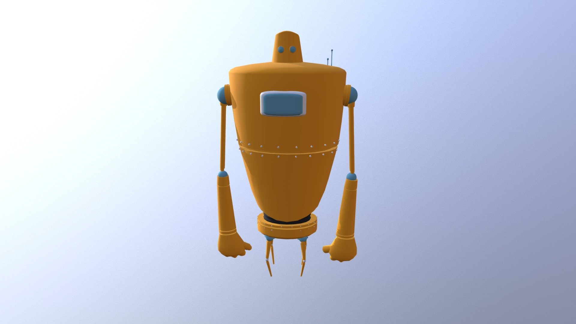 Orange Robot Color - 3D model by SoulRuler [a7e109b] - Sketchfab