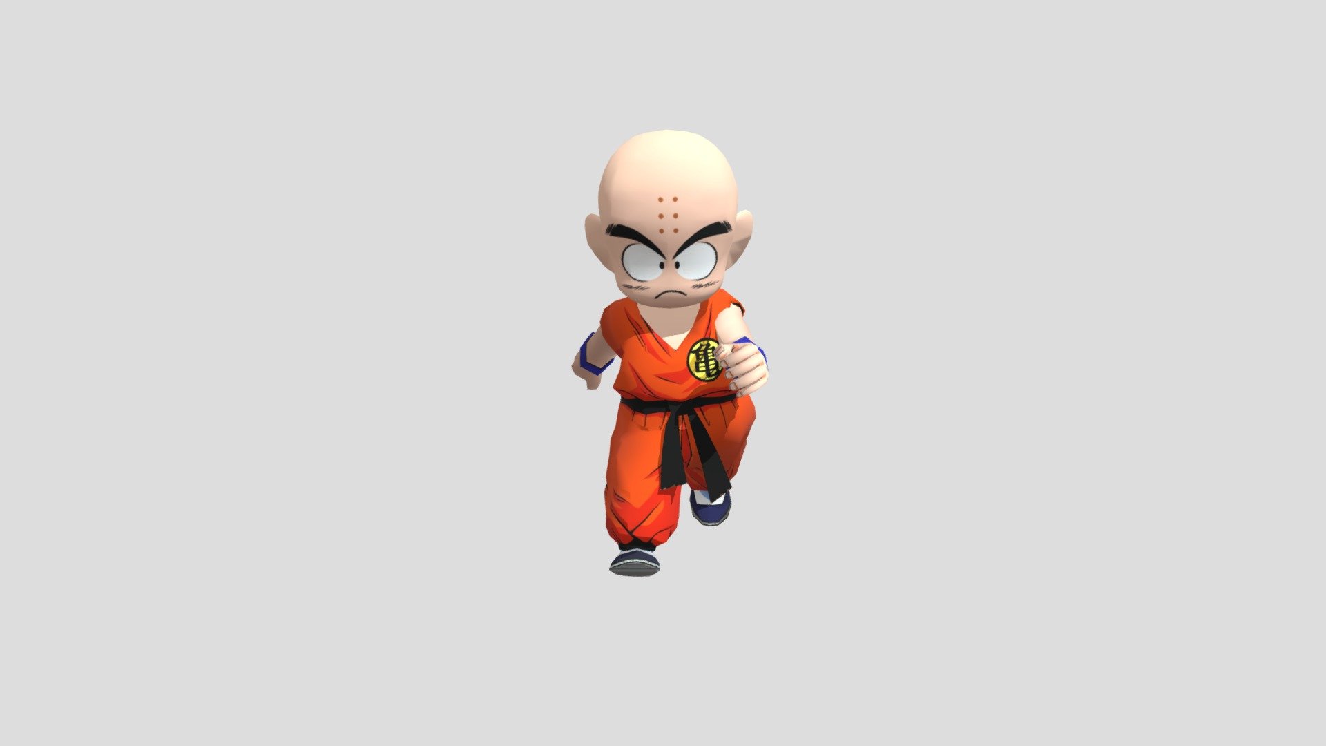 Krillin Model (Walking Animation) - 3D model by AmsyarG [a7e450b ...