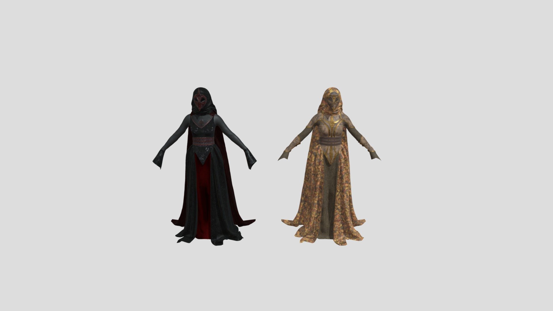 Witch Dresses - Download Free 3D model by A9908244 [a7e4694] - Sketchfab