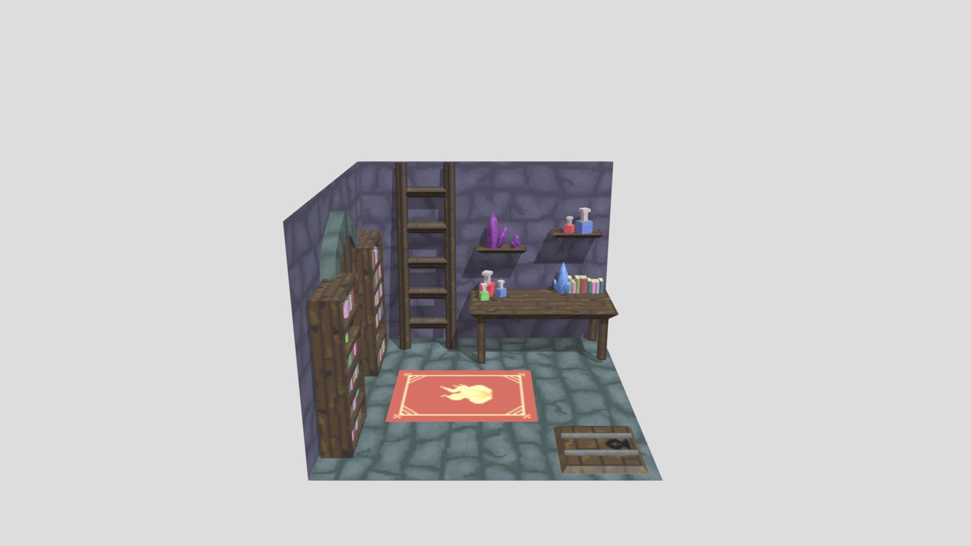 Wizard's Study - 3D model by Litrix [a7e5d88] - Sketchfab