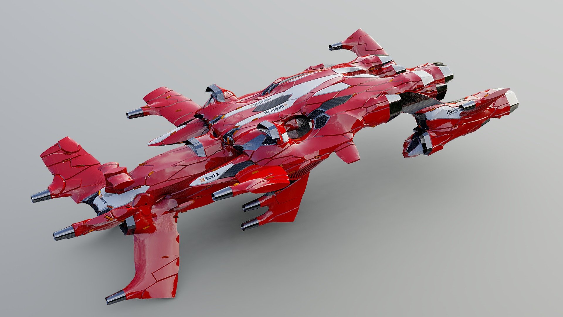 Procedural Hard Surface Modeling Test 9 56 3d Model By Asaito