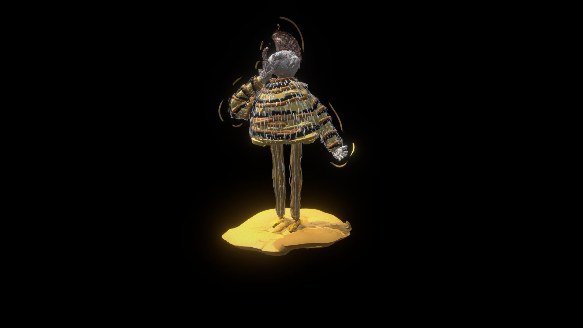 Mohawk Man in Orange - 3D model by Allen Fatimaharan (@allen ...
