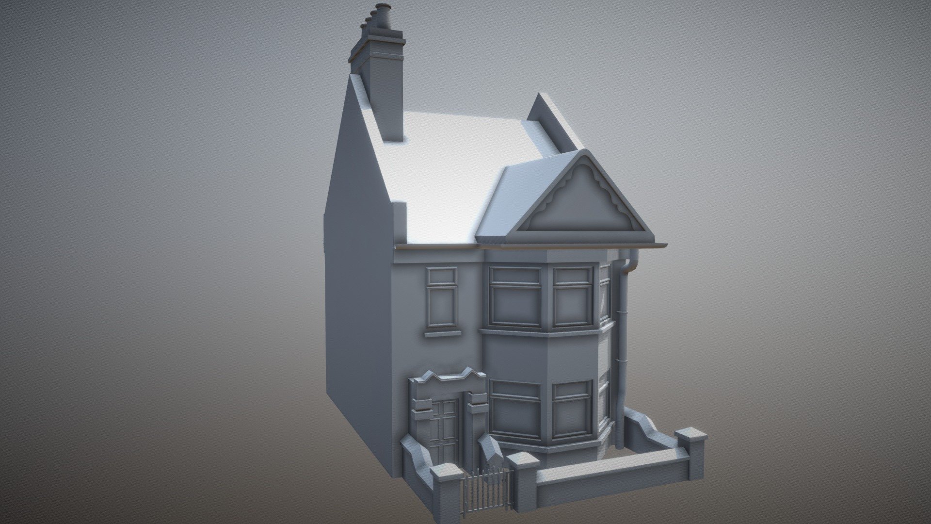 Terraced House - 3D model by MattyTee [a7ec763] - Sketchfab