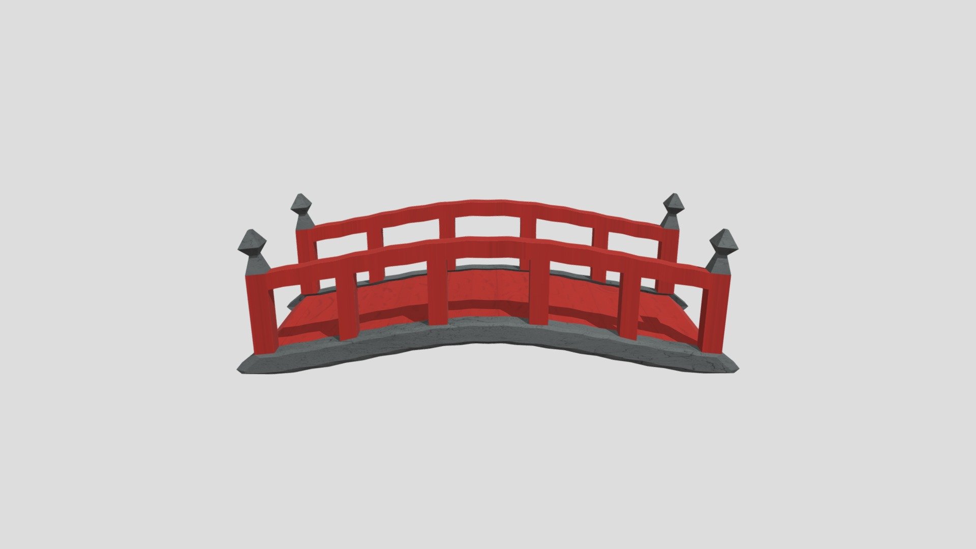 Japanese Red Zen Bridge. - 3D model by Megan (@dc400253801) [a7f9980 ...