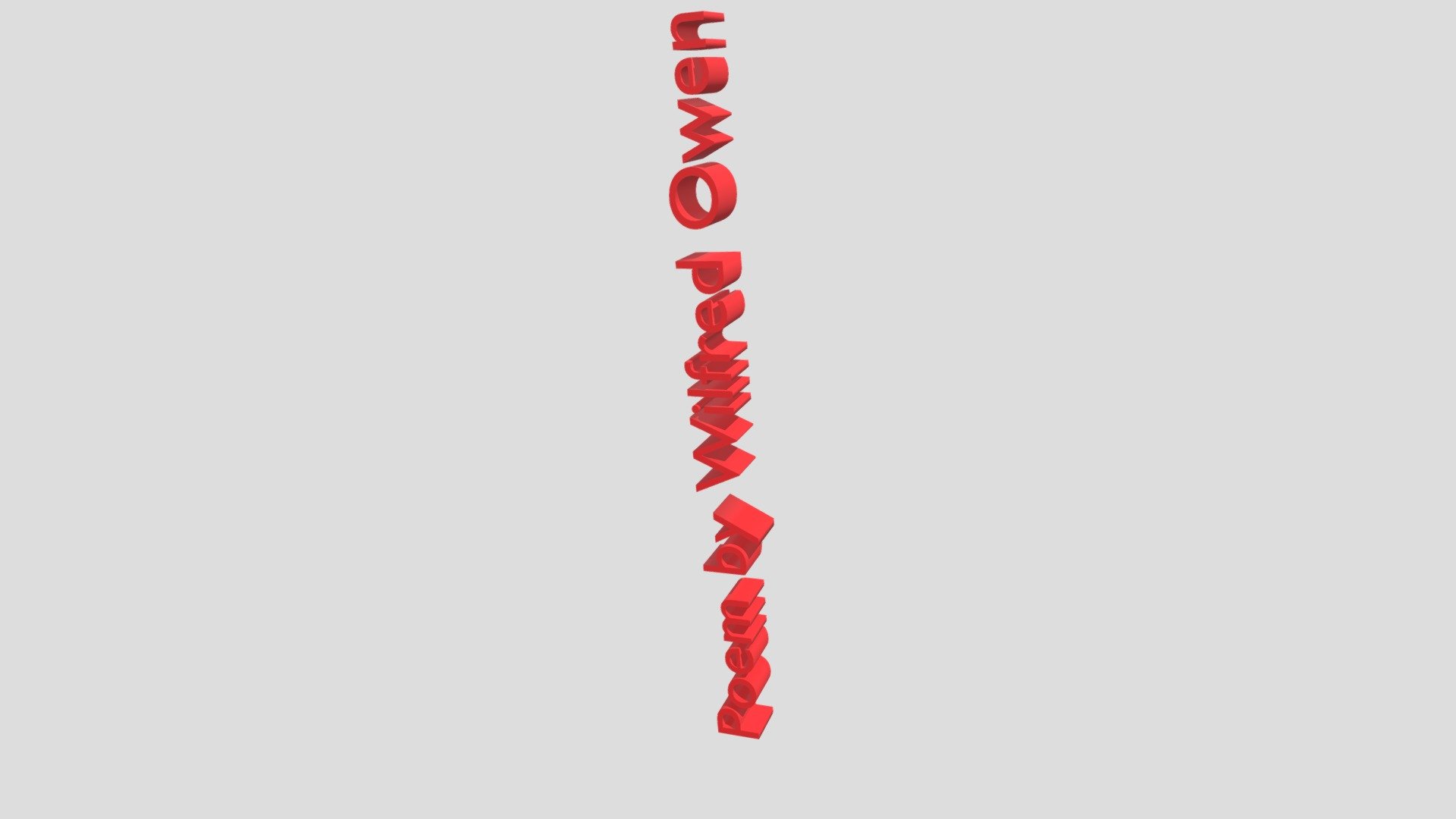 poem by wilfred owen - Download Free 3D model by Musicmastermatt ...