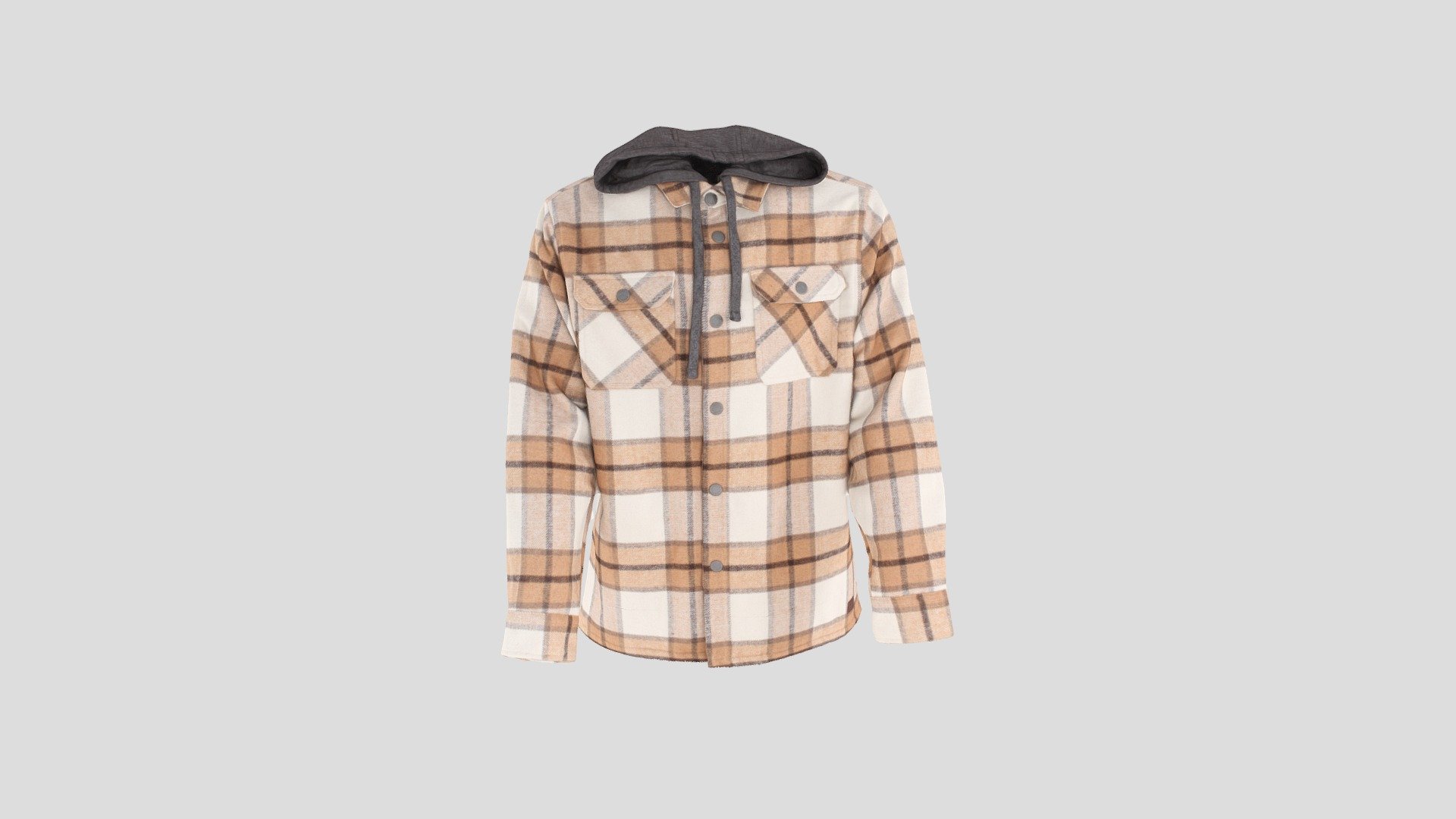 Flannel Hoodie Jackets - Buy Royalty Free 3D model by Spark Studio ...